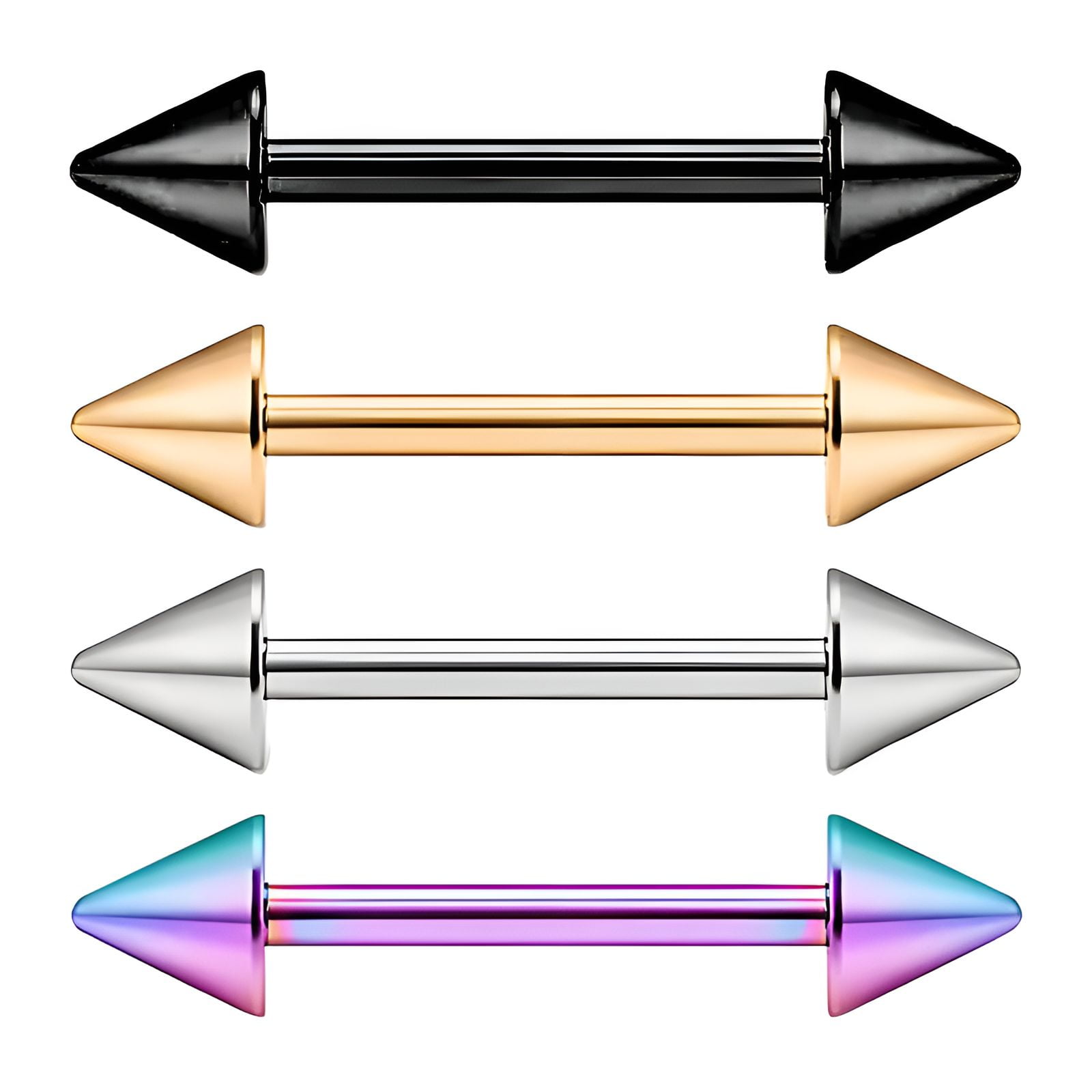 DESIGNICE 4Pcs Tongue Rings 16x1.6" Tongue Piercing Jewelry Stainless ...