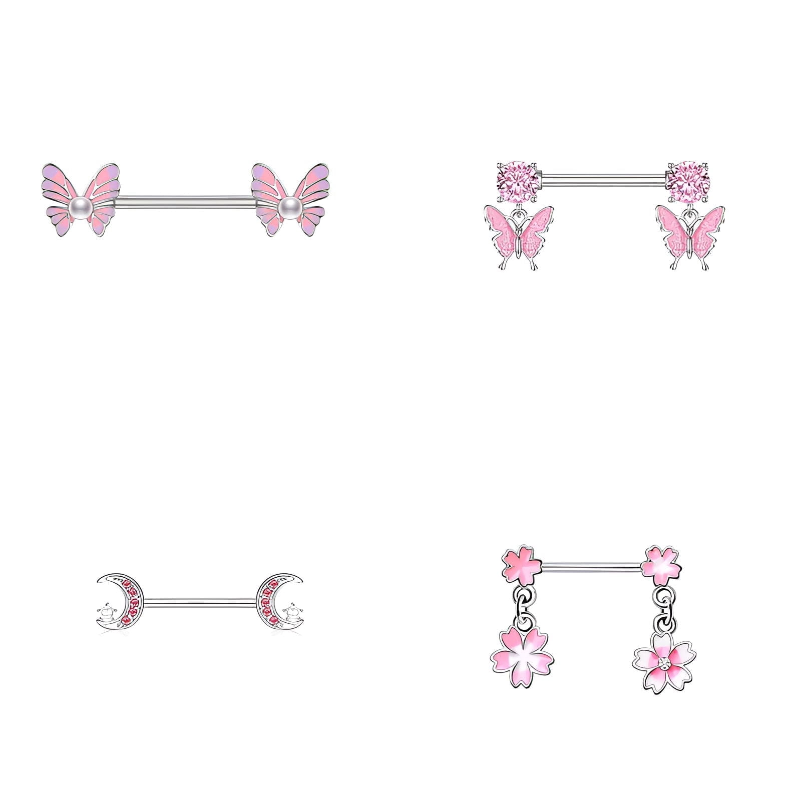 DESIGNICE 4Pcs Tongue Rings,Piercing Jewelry,Body Jewelry,Style96 ...