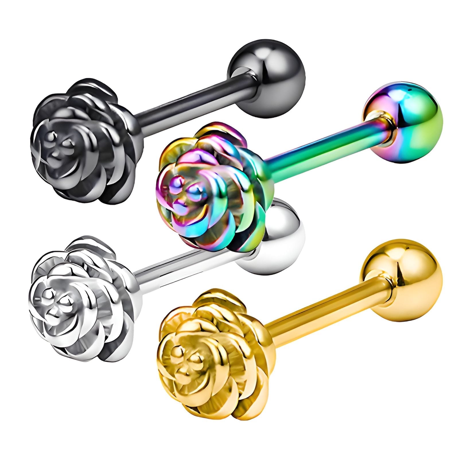 DESIGNICE 4Pcs Tongue Rings,Piercing Jewelry,Body Jewelry,Style548 ...