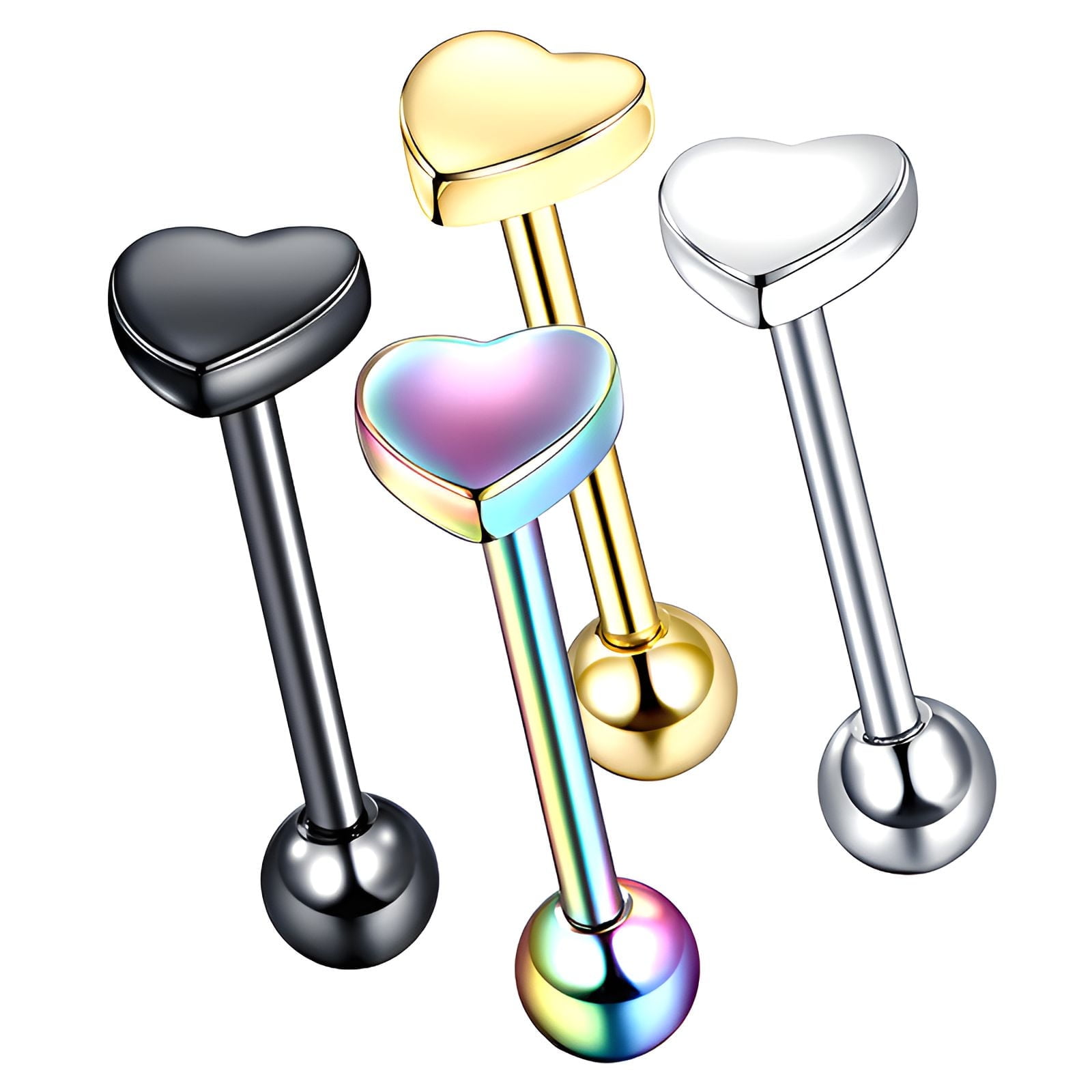 DESIGNICE 4Pcs Tongue Rings,Piercing Jewelry,Body Jewelry,Style649 ...