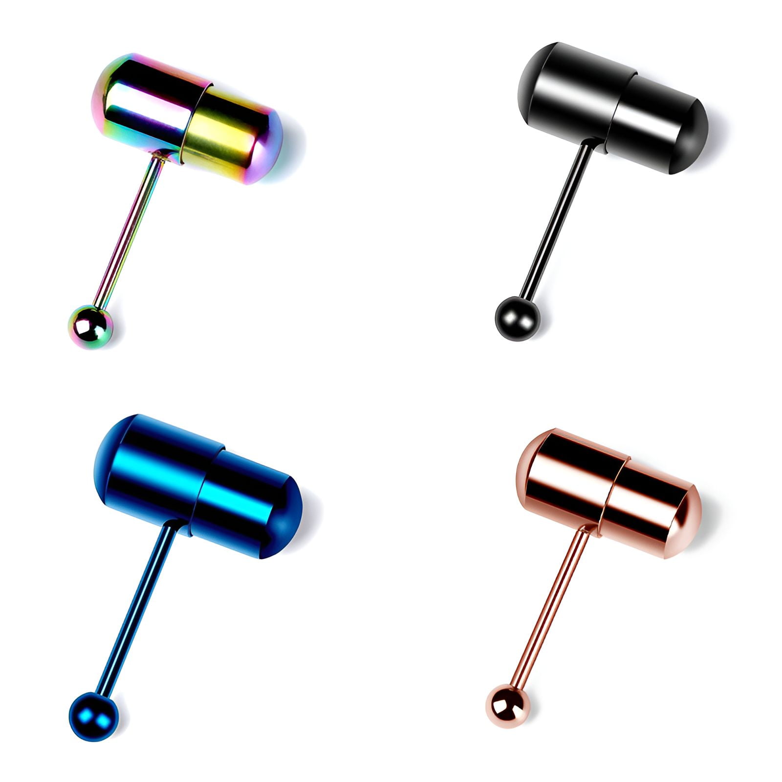 DESIGNICE 4Pcs Tongue Rings,Stable Color and Enduring Brightness Tongue ...