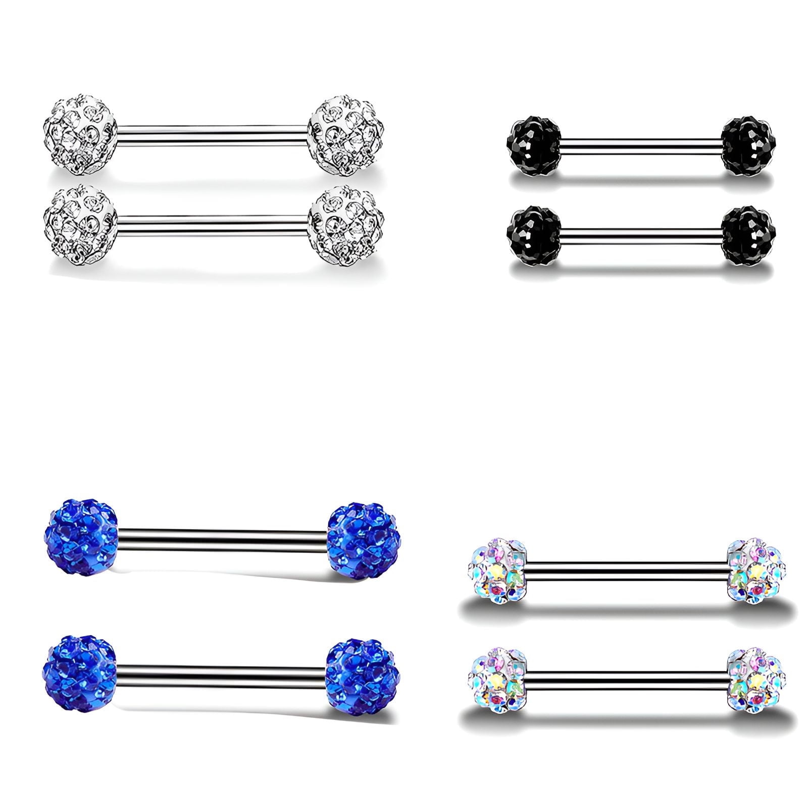 DESIGNICE 4Pcs Tongue Rings,Wearproof Tint and Lasting Shimmer Piercing ...