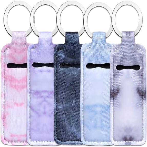 DESIGNICE 5-Piece Marble Chapstick Clip-On Sleeve Pouch Neoprene ...
