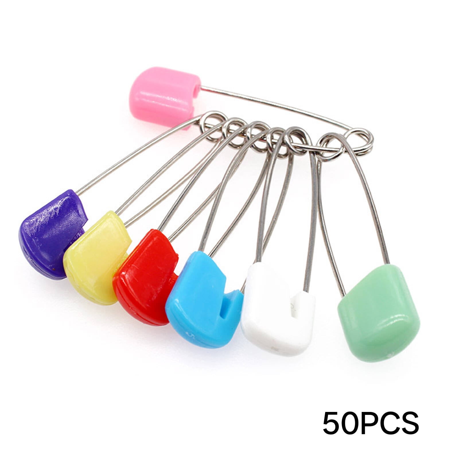 DESIGNICE 50Pcs Baby Safety Pins,Child-Safe Design Baby Diaper Pin ...