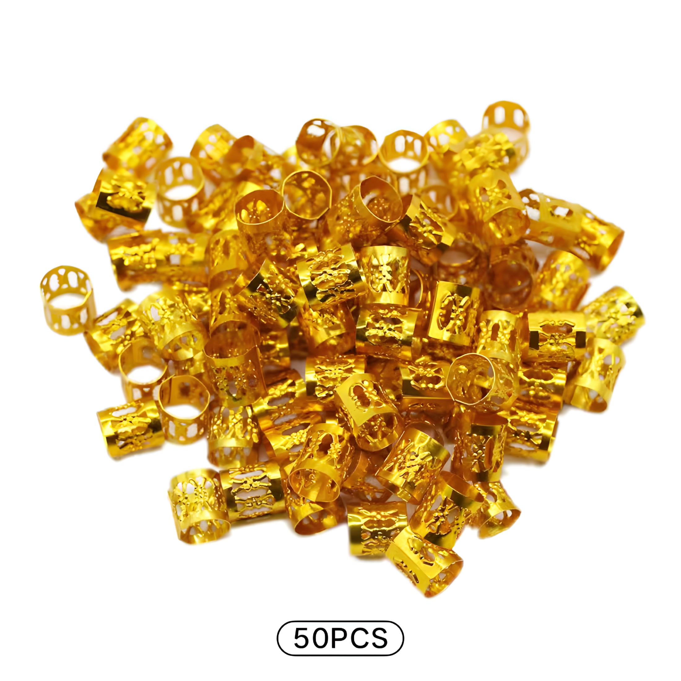 TUWAFE 50Pcs Gold Hair Cuffs,Stylish Decoration Gold Hair Accessories ...