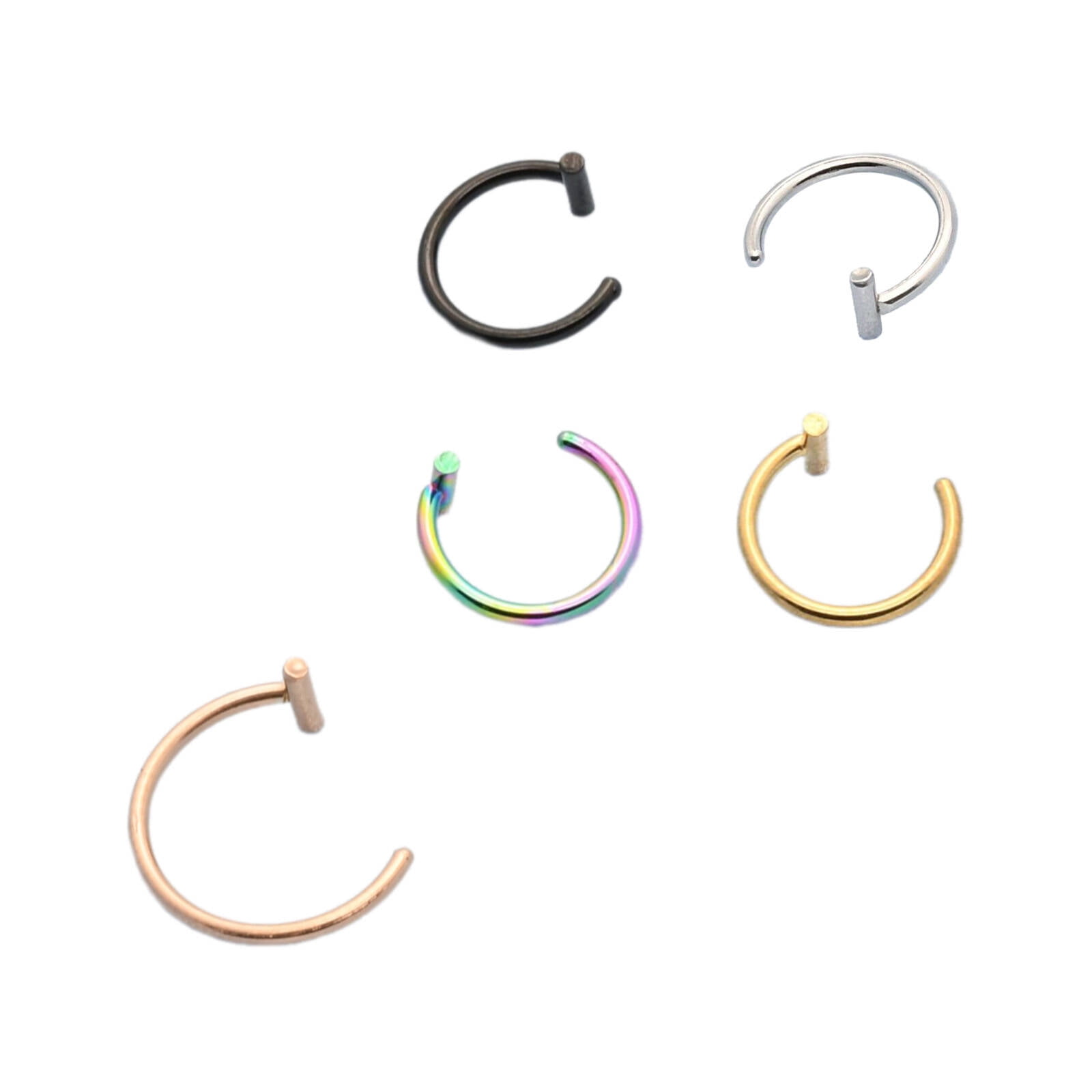 DESIGNICE 5Pcs Nose Rings,Comprehensive Protection Design Nose ...