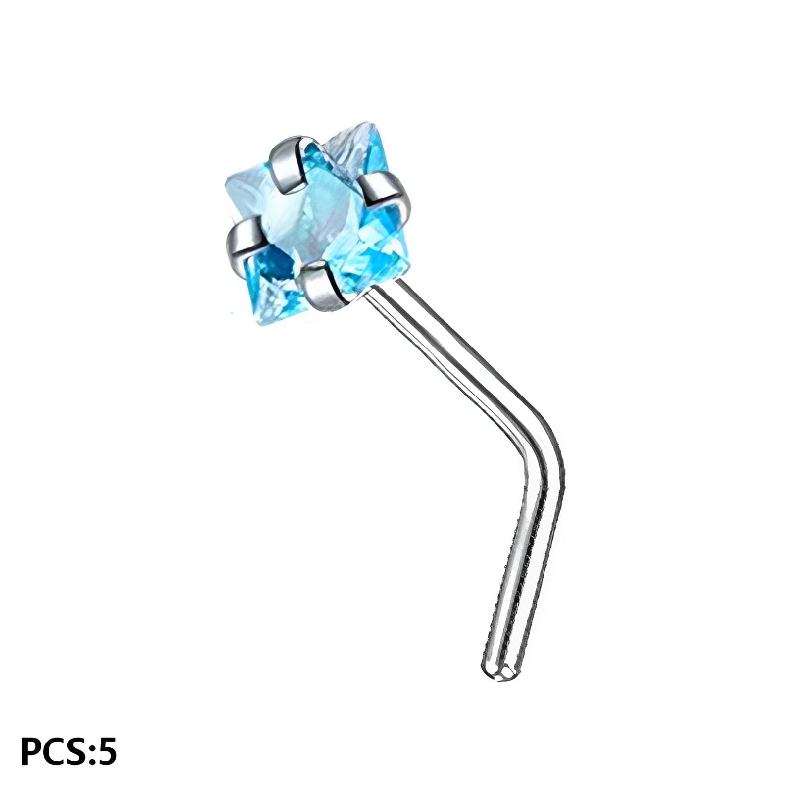 DESIGNICE 5Pcs Nose Studs,10G Cz Nose Piercing Kit,Copper Piercing Gun ...