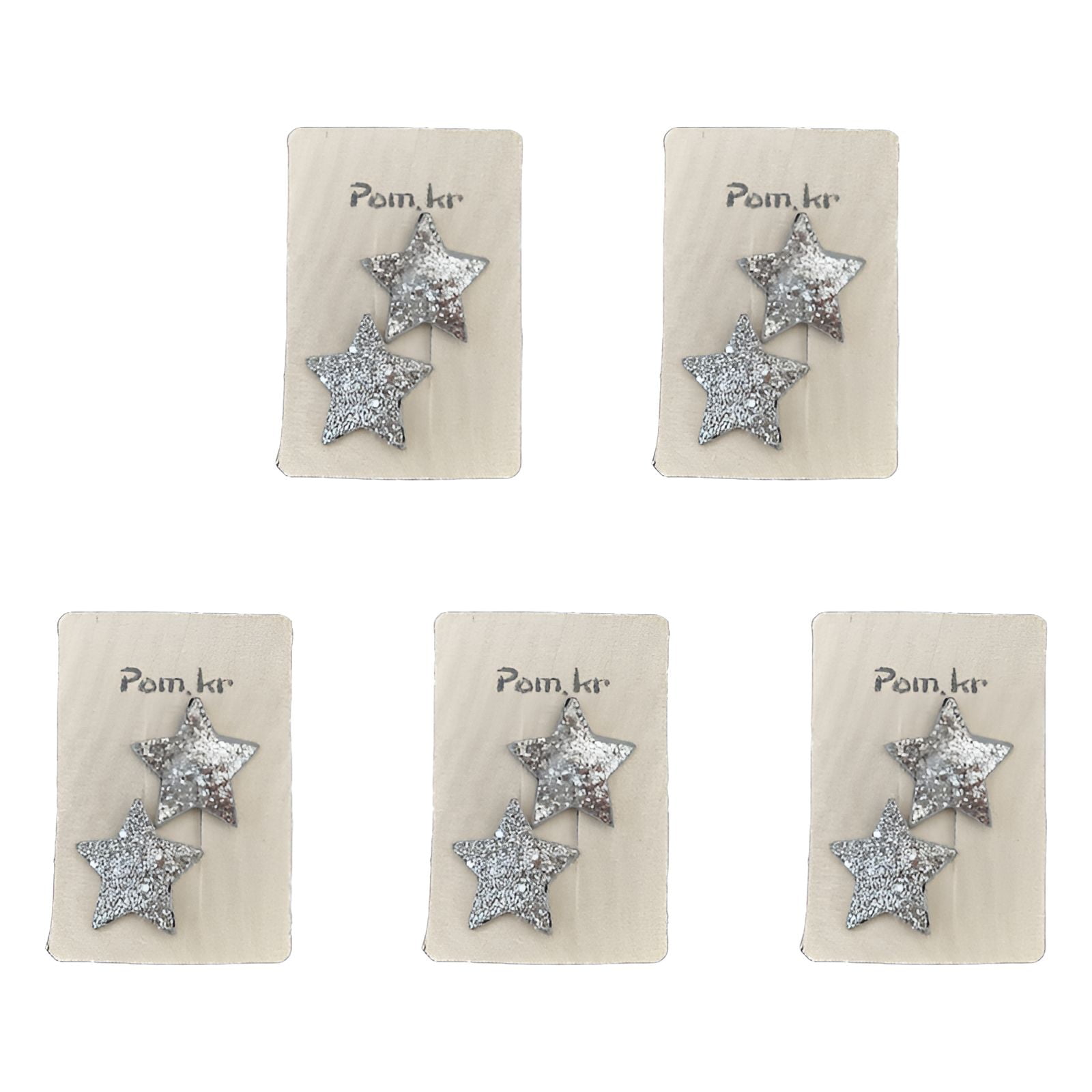 DESIGNICE 5Pcs Stars Hair Clips,Balanced Grip Cute Hair Clips,Steady ...