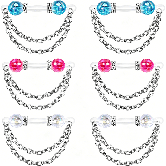 DESIGNICE 6 Pcs Dainty Non Piercing Nipple Jewelry Dangle Chain ...