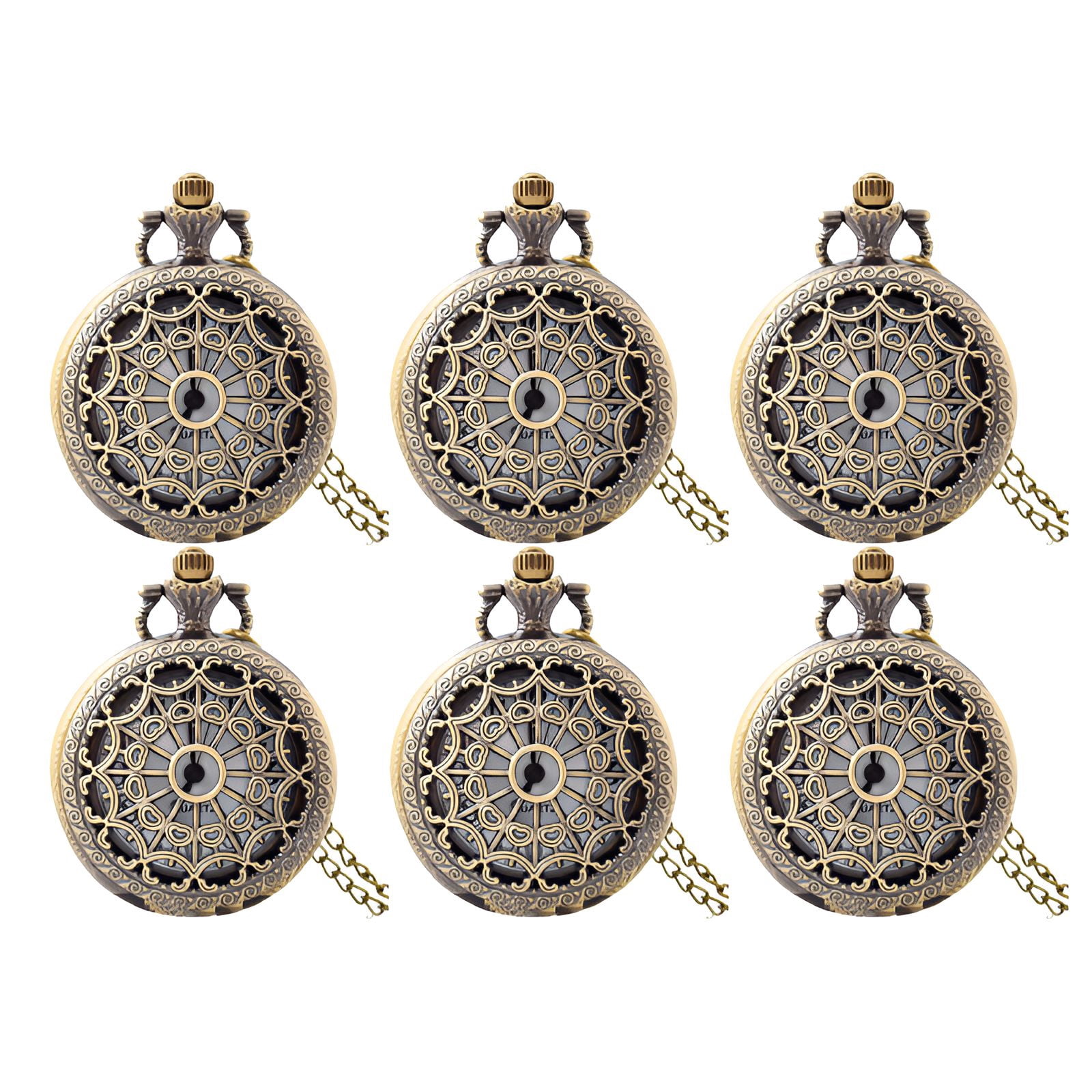 DESIGNICE 6Pcs Pocket Watch,Unique Design Pocket Watches for Men ...