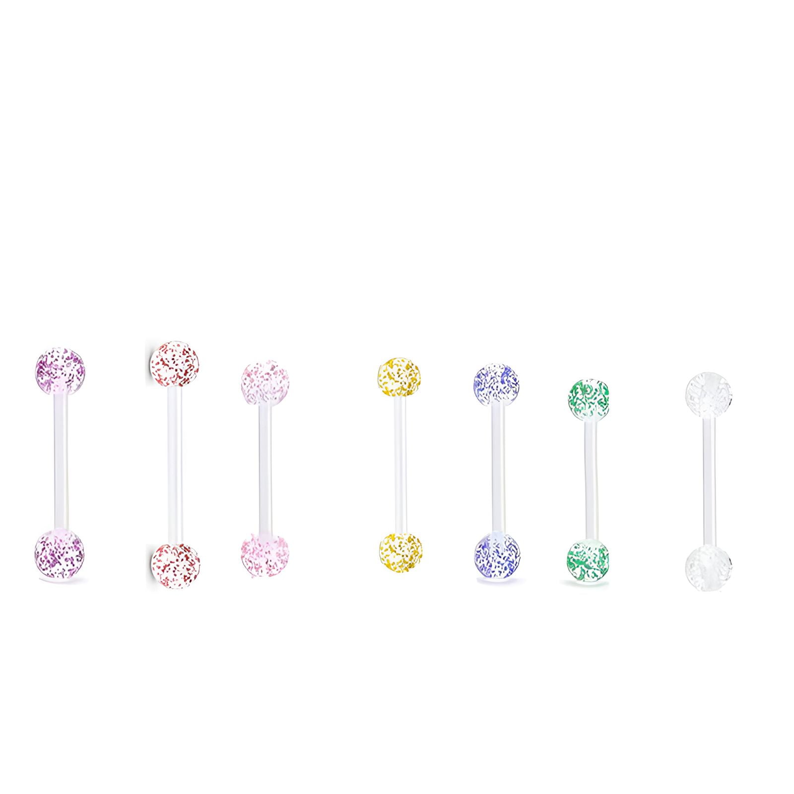 DESIGNICE 7Pcs Tongue Rings,Firm Attachment Shake-Free Design Tongue ...