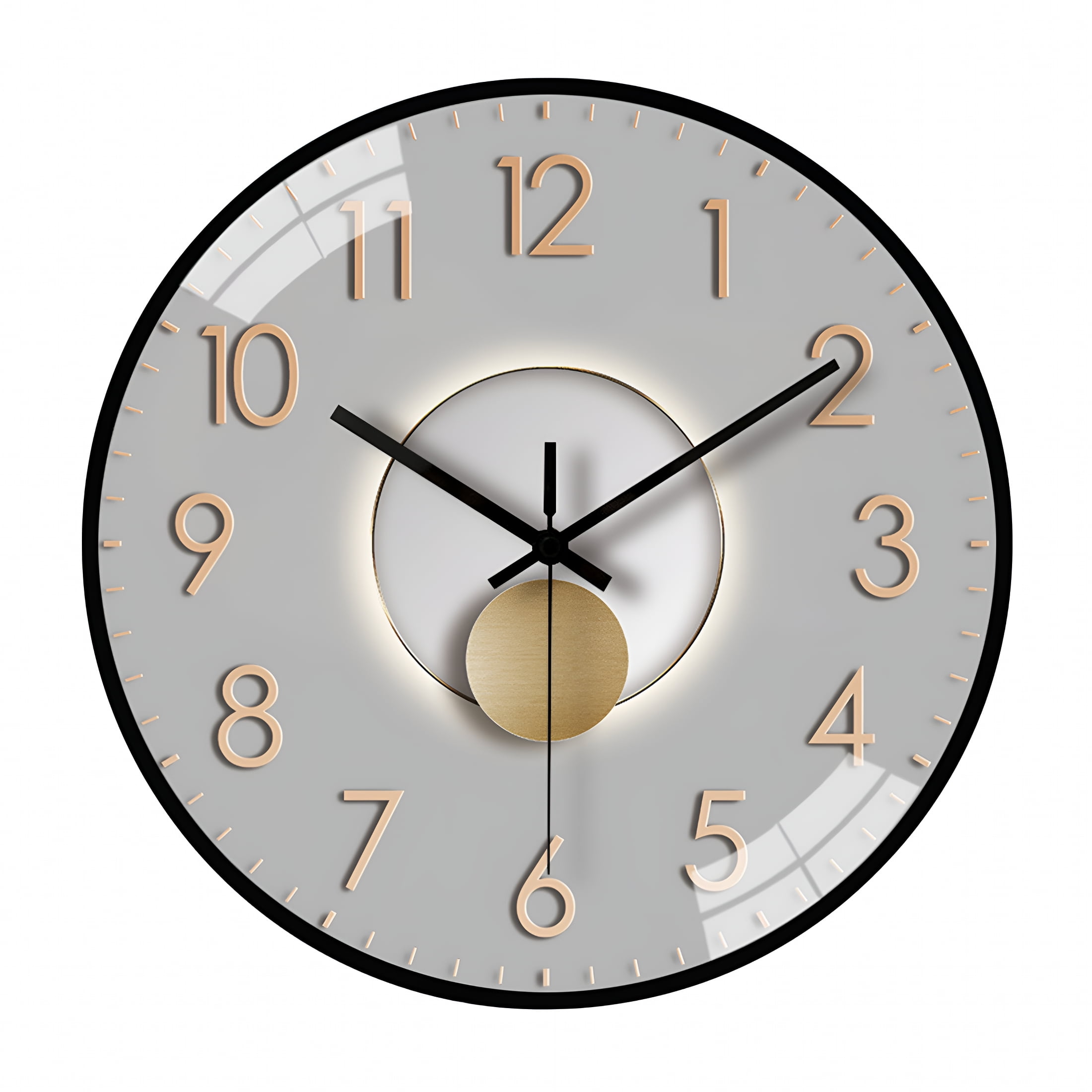DESIGNICE 8" Modern Wall Clock Silent Non-Ticking Battery Operated Wall ...