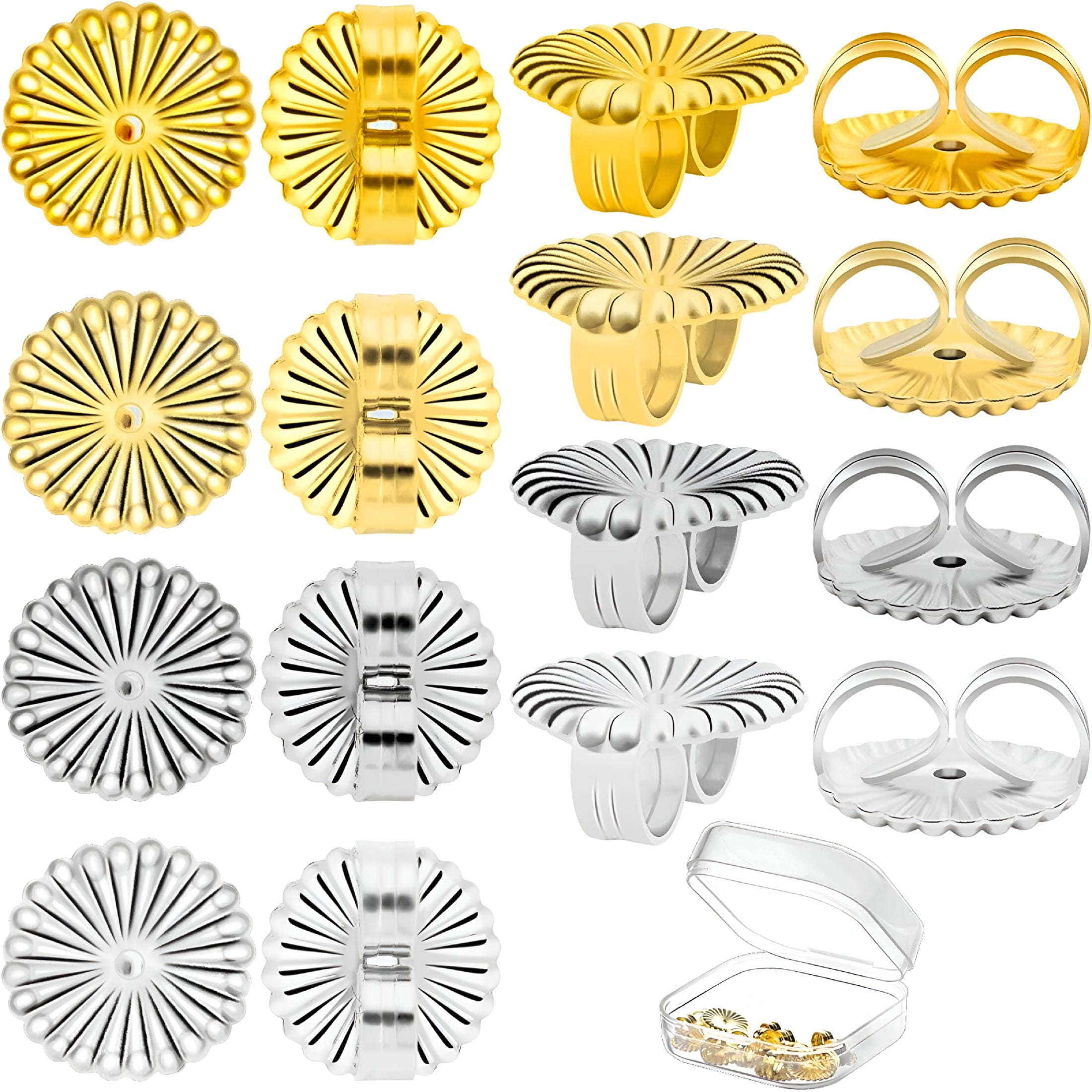 DESIGNICE 8 Pieces Jumbo Earring Backs,Large Earring Backs Adjustable ...