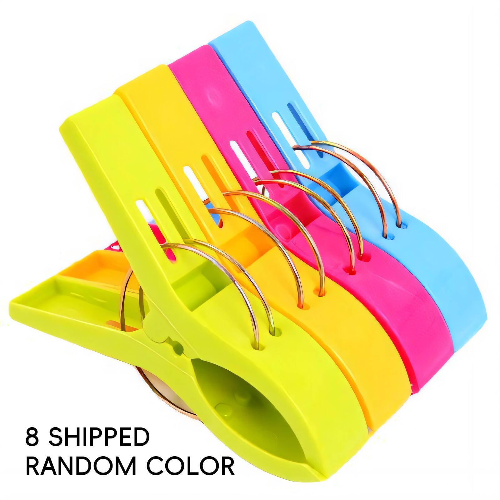 DESIGNICE 8Pcs Clothespins,Durable Plastic Beach Towel Clips,Extra ...