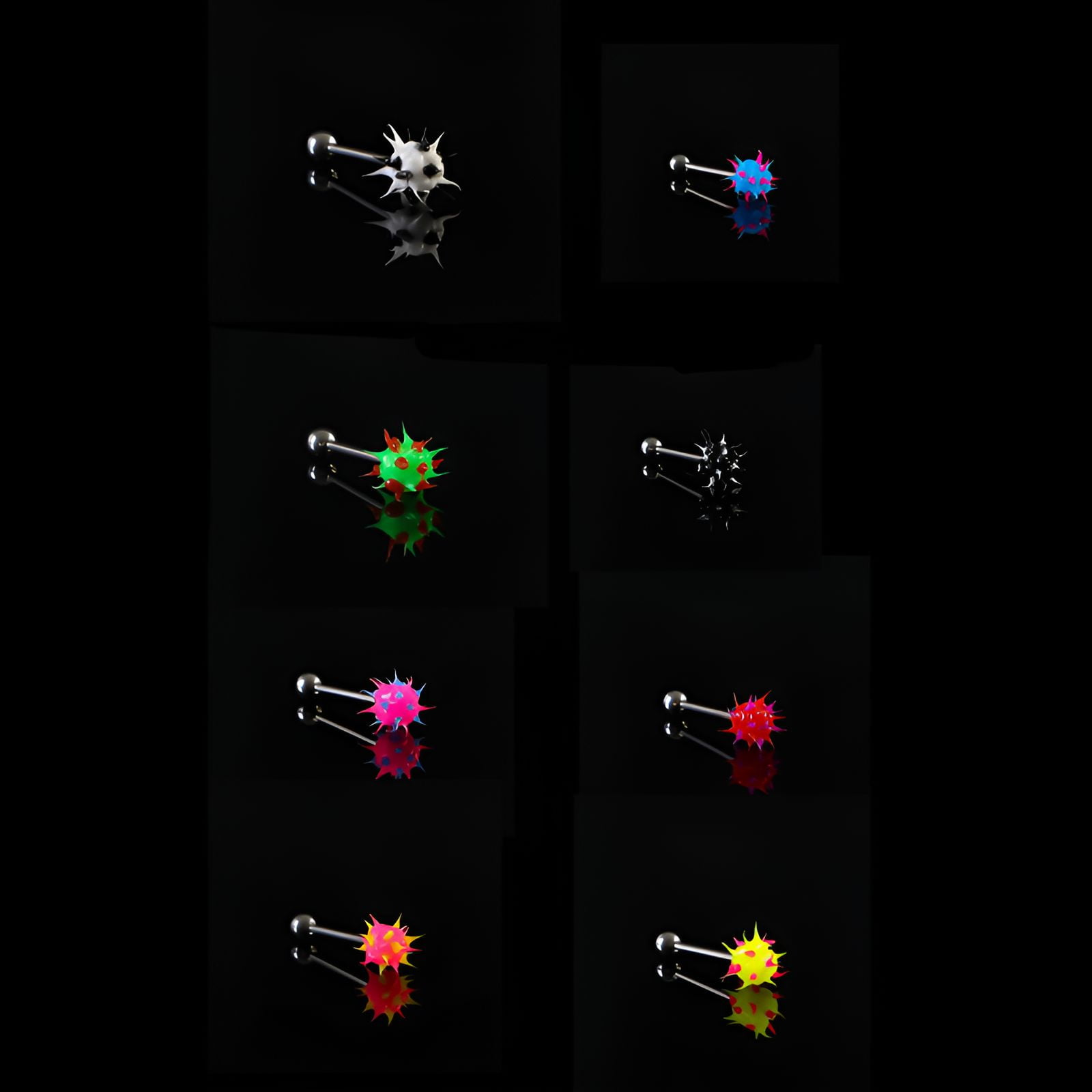 DESIGNICE 8Pcs Tongue Rings,Tight Wear Slip-Resistant Feel Tongue ...