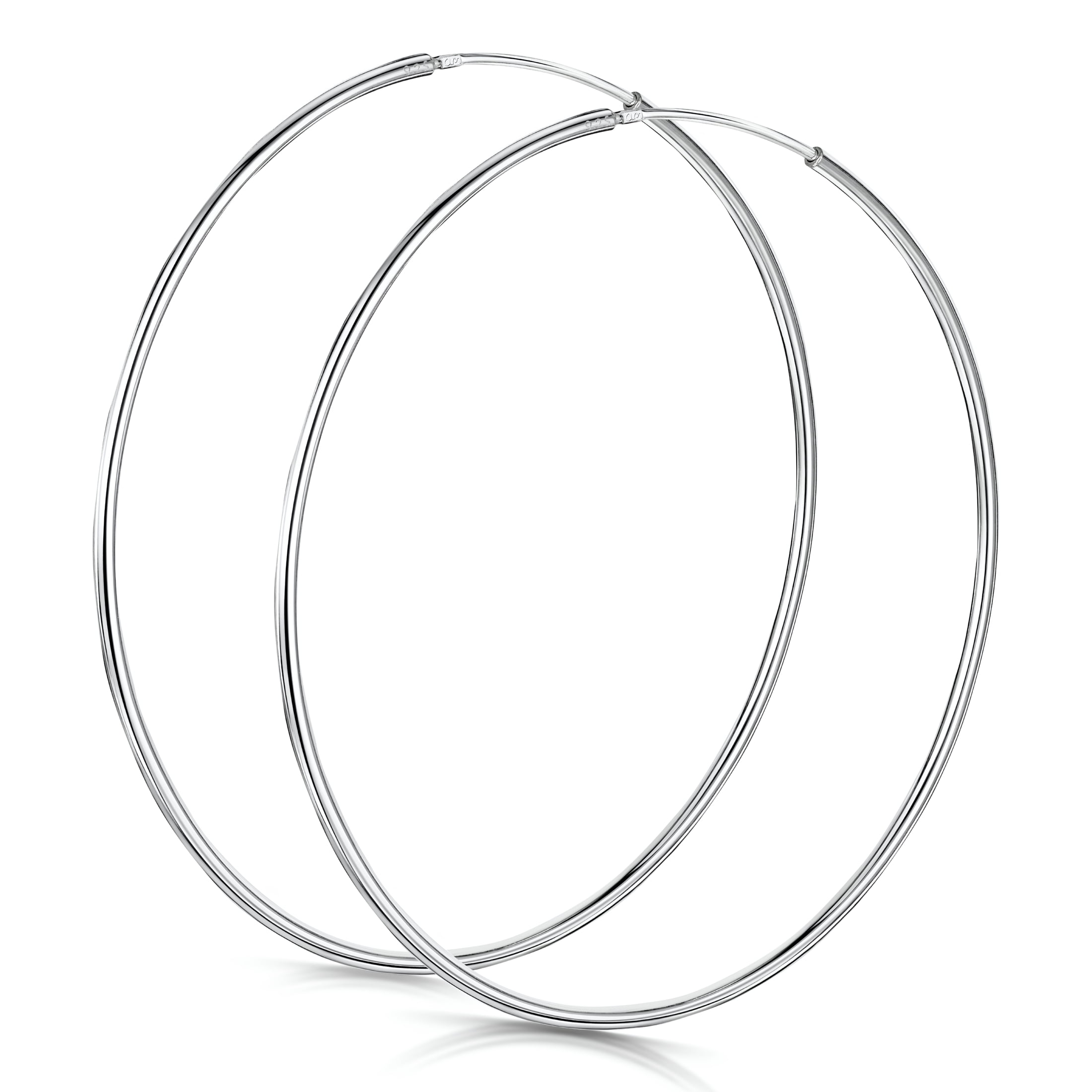 DESIGNICE 925 Sterling Silver 60 Mm Hoop Earrings - Walmart.com