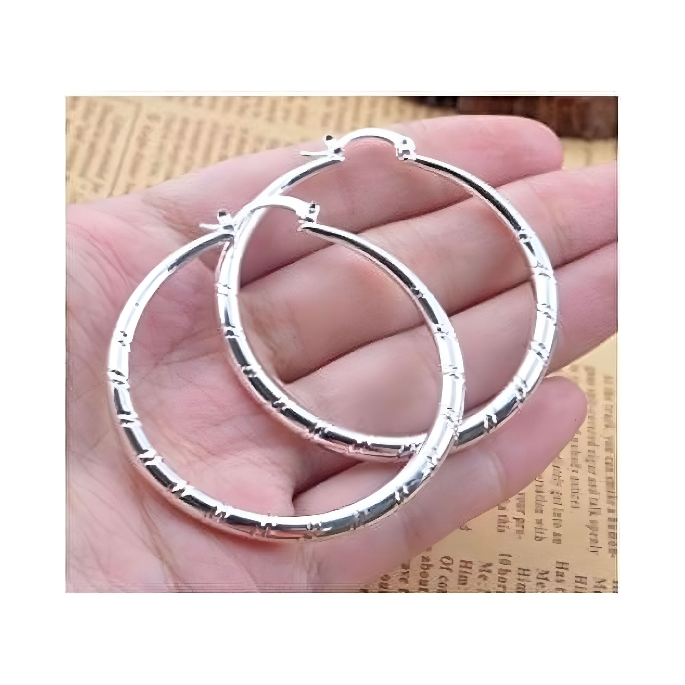 DESIGNICE 925 Sterling Silver Ear Stud Hoop Earrings Wedding Jewelry ...