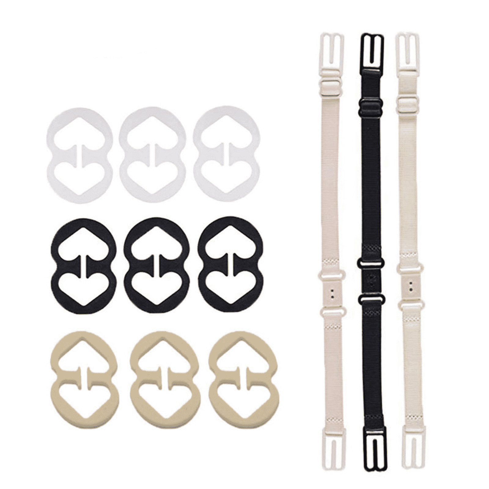 DESIGNICE 9Pcs Bra Clips Cross-Back Clear Bra Straps Non-Slip Strap Comfortable Bra Strap ...