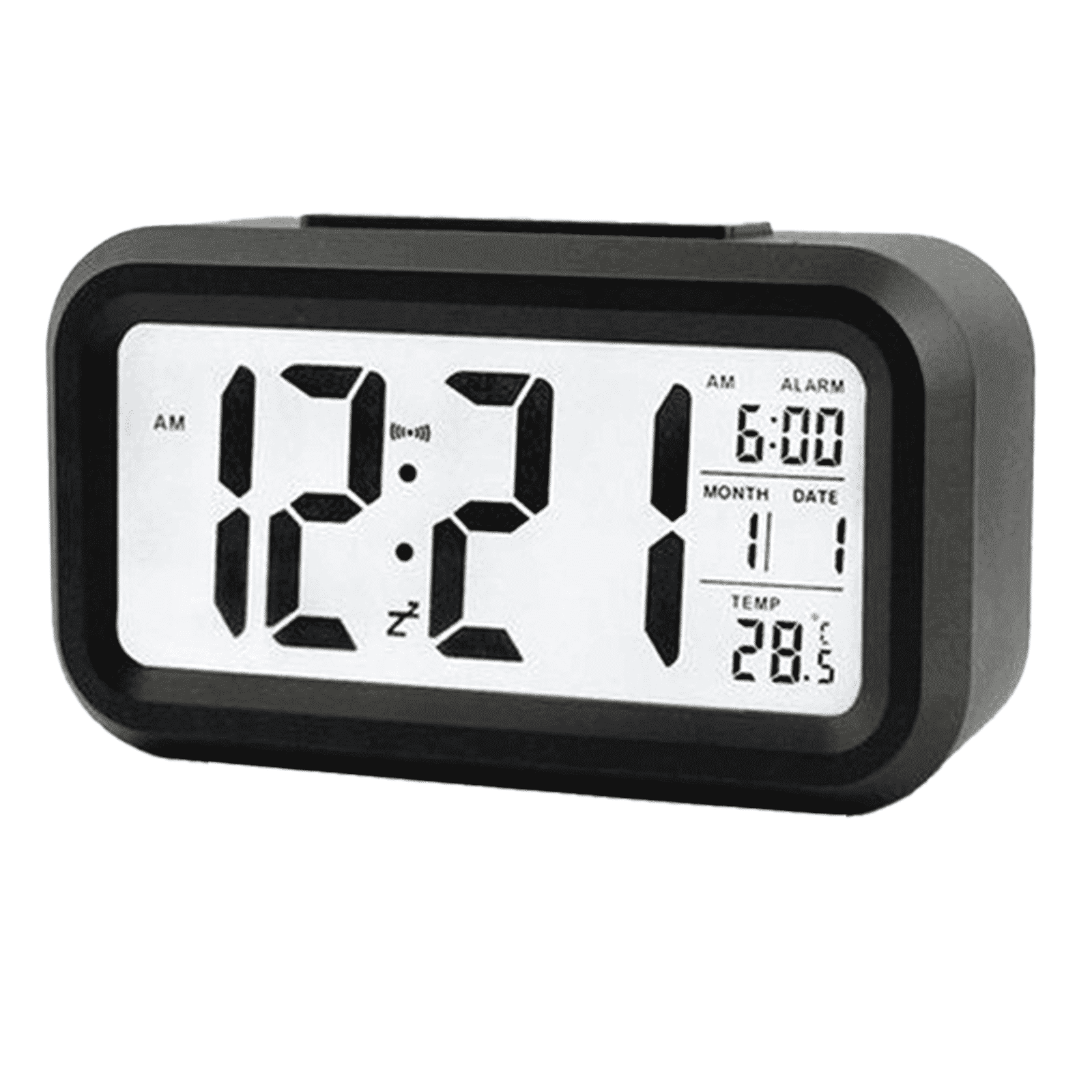 DESIGNICE Alarm Clock Clear Led Large Screen Alarm Clocks for Bedrooms ...