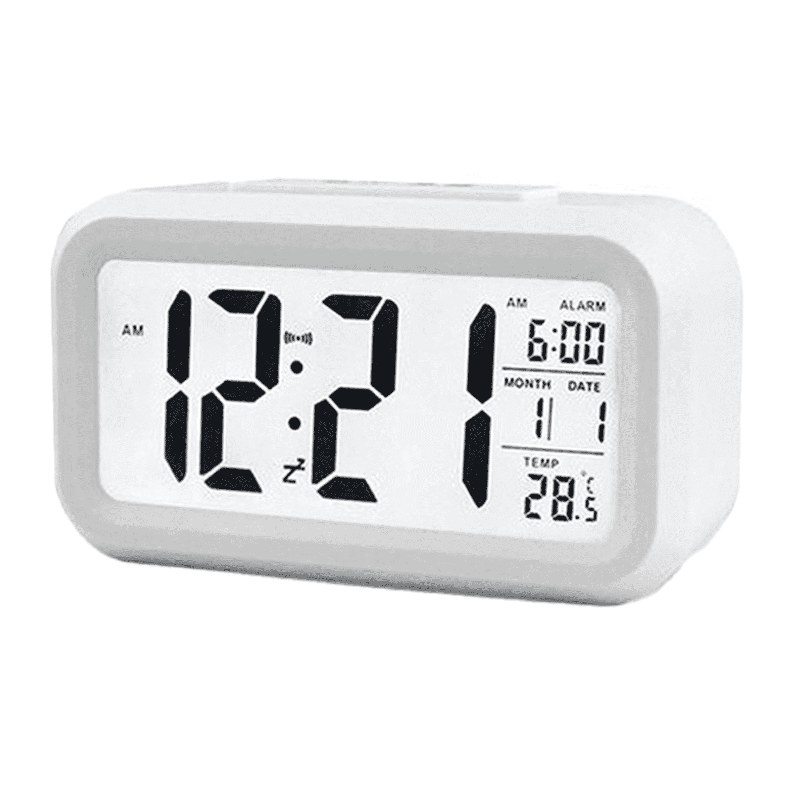 DESIGNICE Alarm Clock Clear Led Large Screen Alarm Clocks for Bedrooms ...