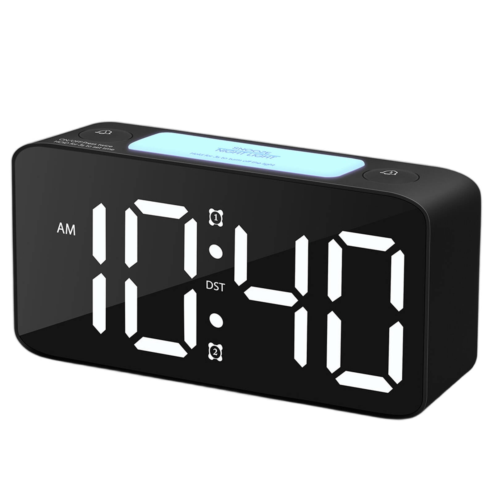 DESIGNICE Alarm Clock Dual Alarm Settings Alarm Clocks for Bedrooms ...
