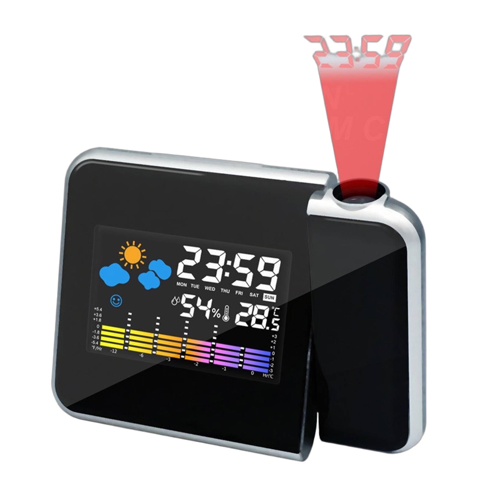 DESIGNICE Alarm Clock Nighttime Backlight Projection Clock for Bedroom ...