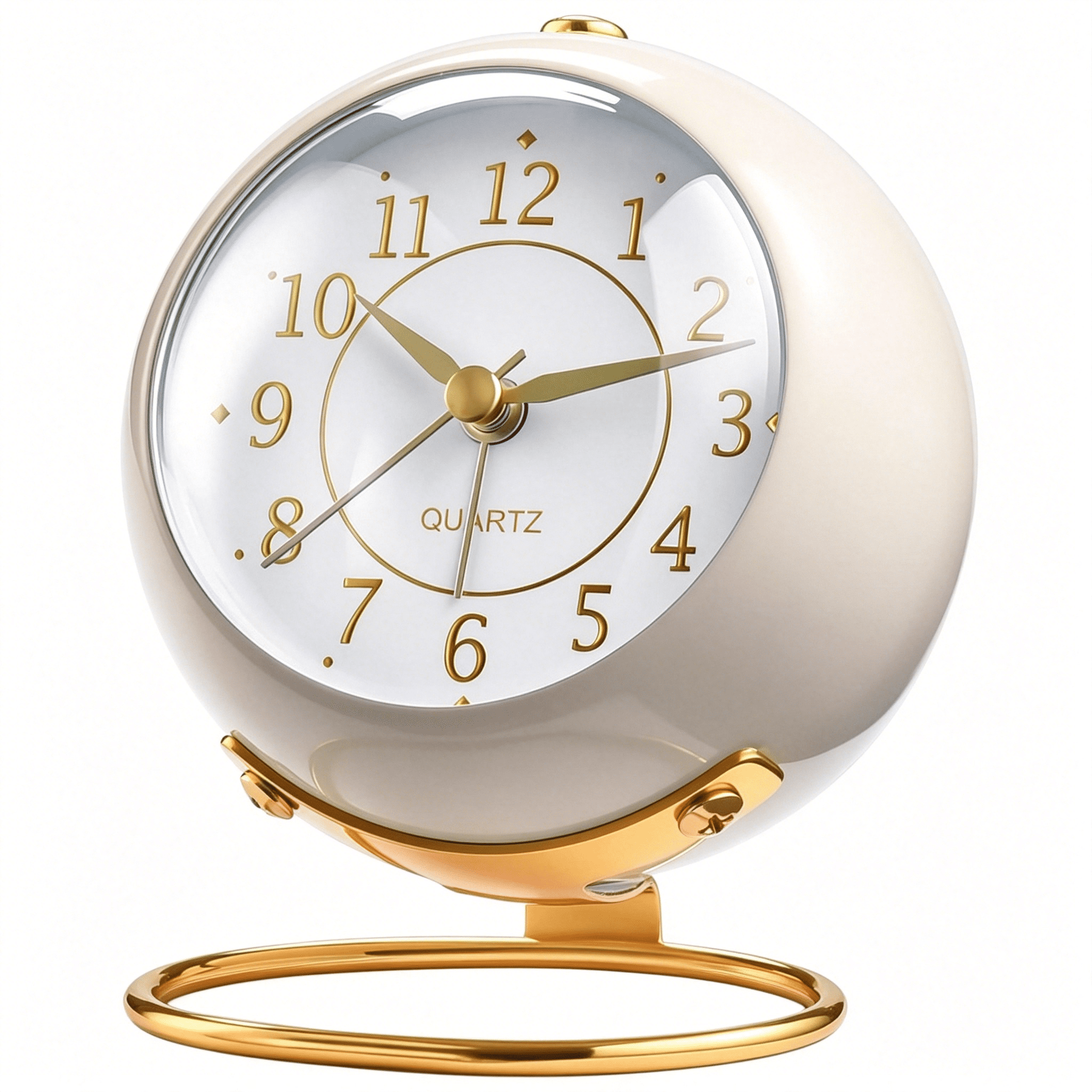 DESIGNICE Analog Alarm Clocks,Retro Backlight Cute Simple Design Small ...