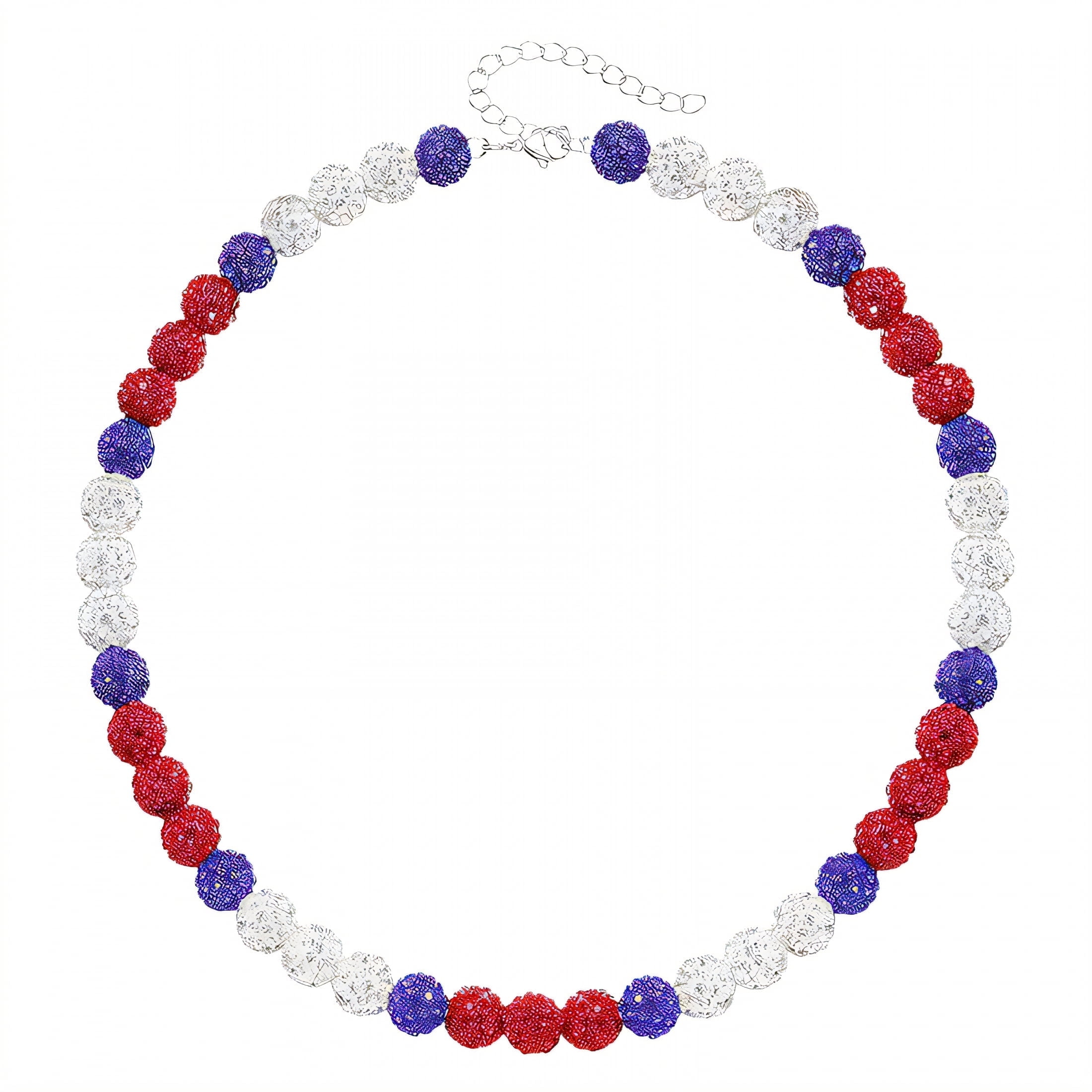 DESIGNICE Baseball Necklace Diamond Embedding Baseball Chain Red, Blue ...
