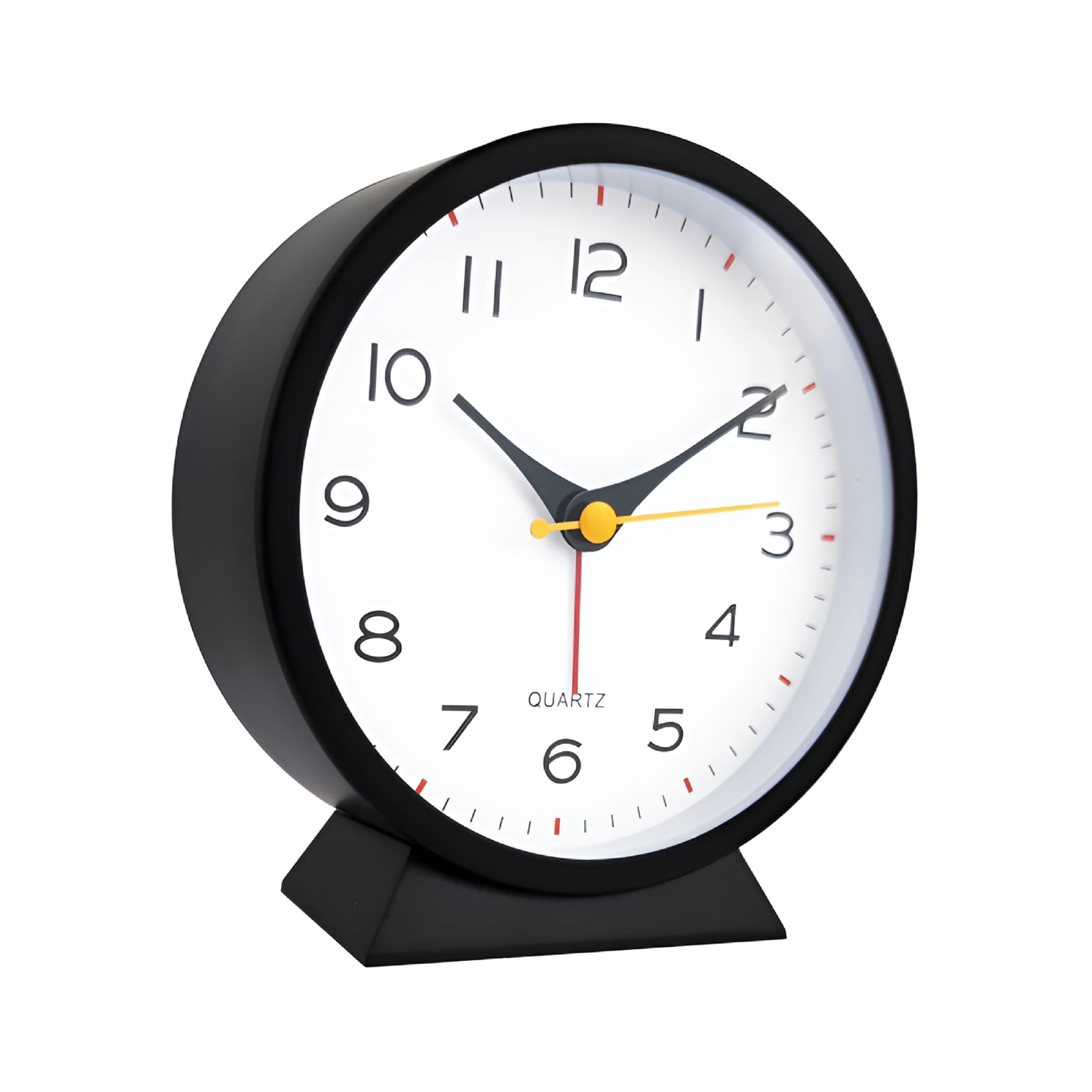 DESIGNICE Battery Powered Analog Alarm Clock | Silent No Ticking Quartz ...