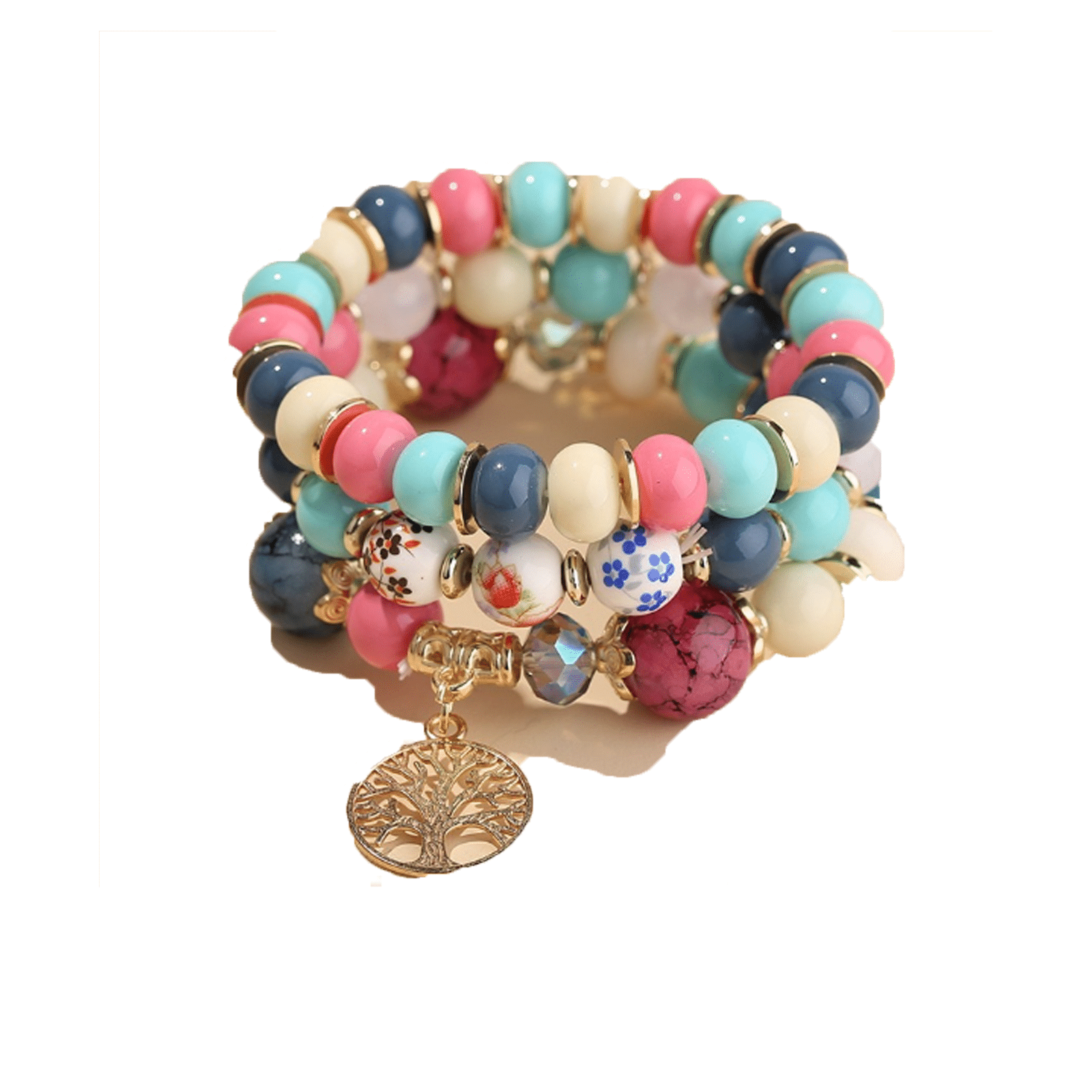 DESIGNICE Beaded Bracelets for Women,Adjustable Crystal Bracelet, Lucky ...