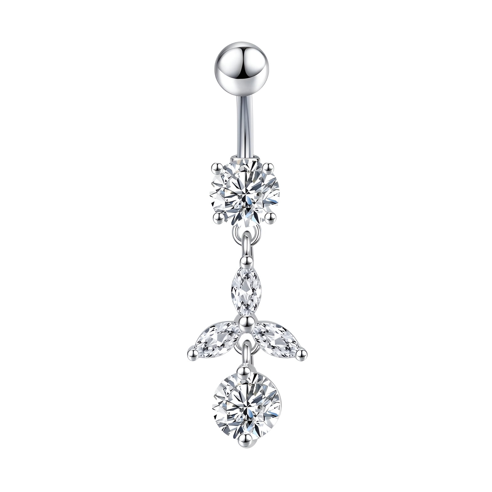 DESIGNICE Belly Button Ring,Stainless Steel Belly Button Ring Surgical ...