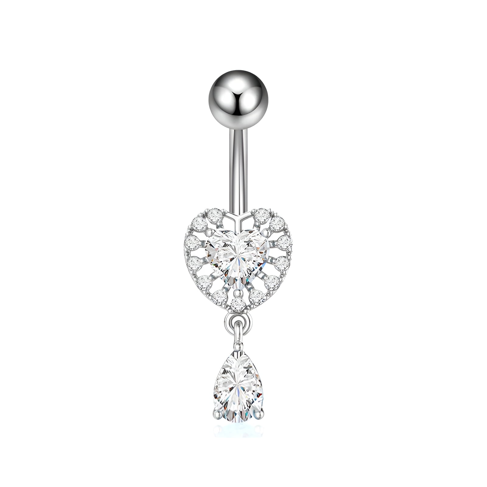 DESIGNICE Belly Button Ring,Stainless Steel Belly Button Piercing,4g ...