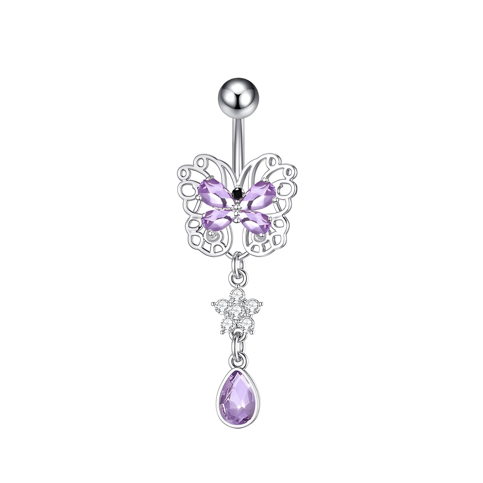 DESIGNICE Belly Button Ring,Stainless Steel Belly Ring,5g Belly Button ...
