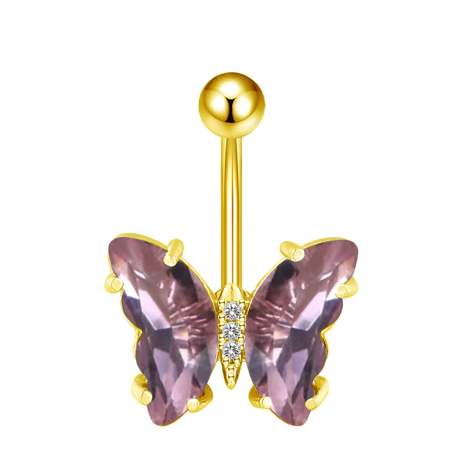 DESIGNICE Belly Button Ring,Copper Floating Belly Button Rings,4g Belly ...