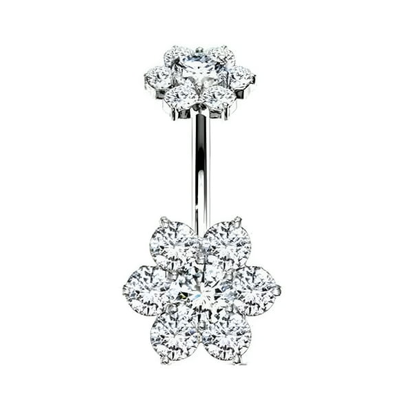 DESIGNICE Belly Button Ring,Stainless Steel Belly Button Piercing,5g ...