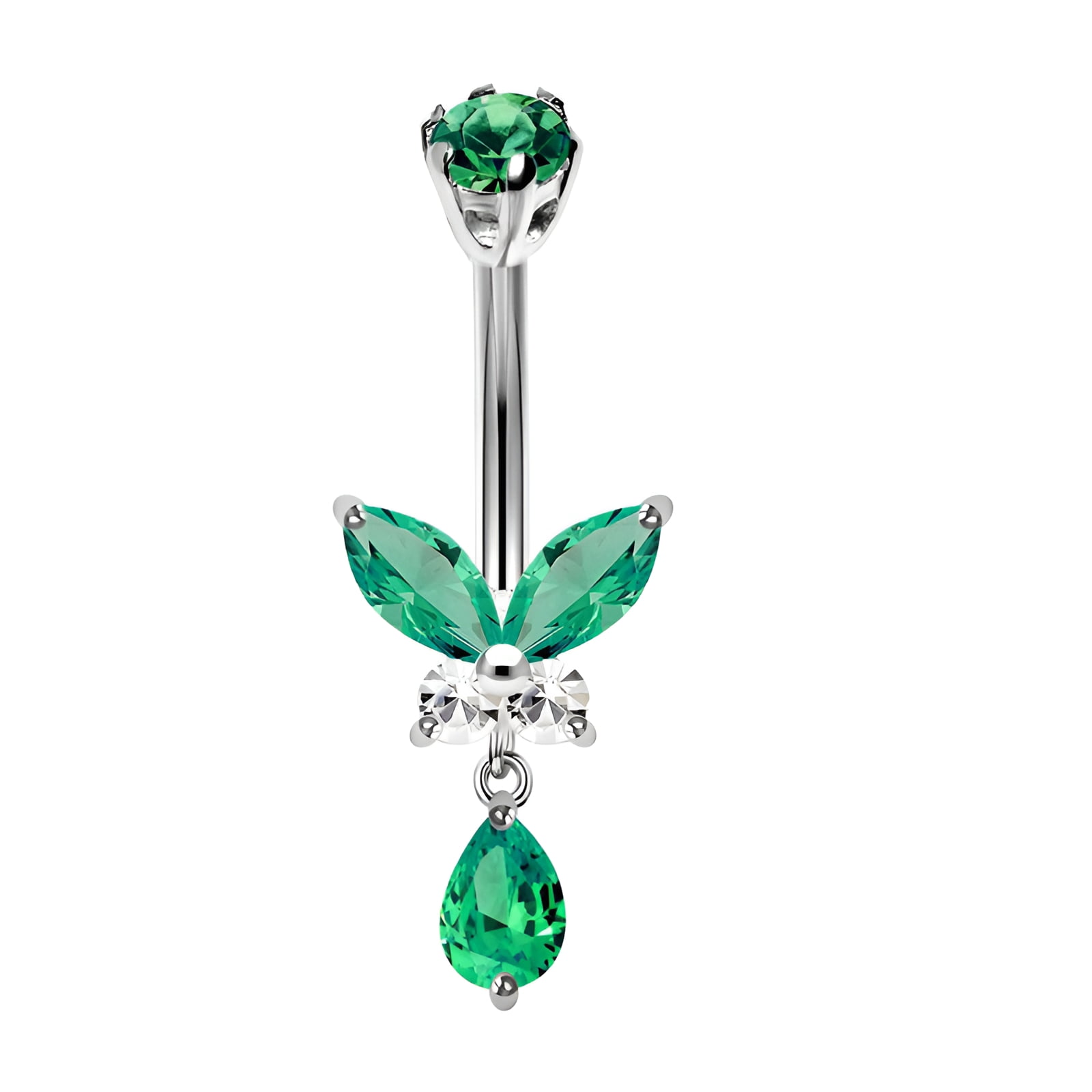 DESIGNICE Belly Button Ring,Stainless Steel Belly Button Piercing Kit ...