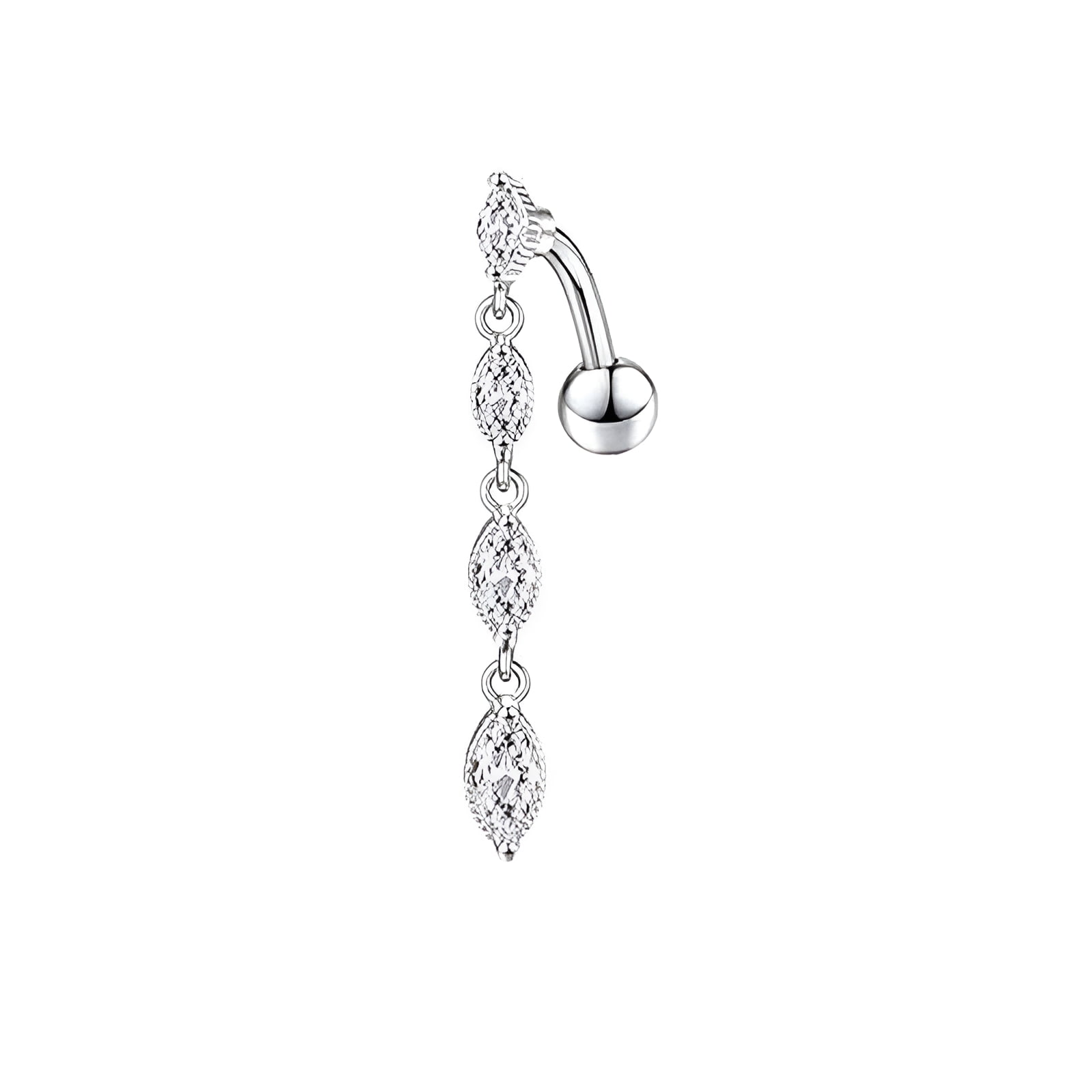 DESIGNICE Belly Button Ring,Stainless Steel Belly Button Rings,5g Belly ...