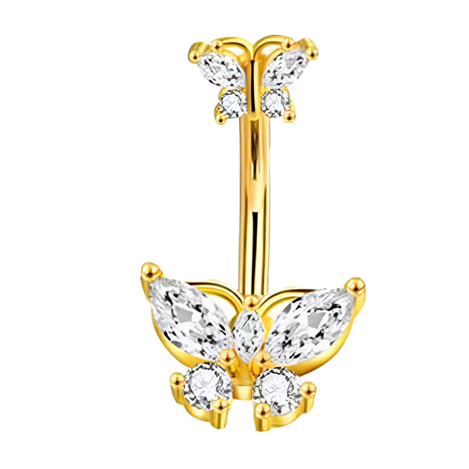 DESIGNICE Belly Button Ring,Stainless Steel Belly Button Rings,5g ...