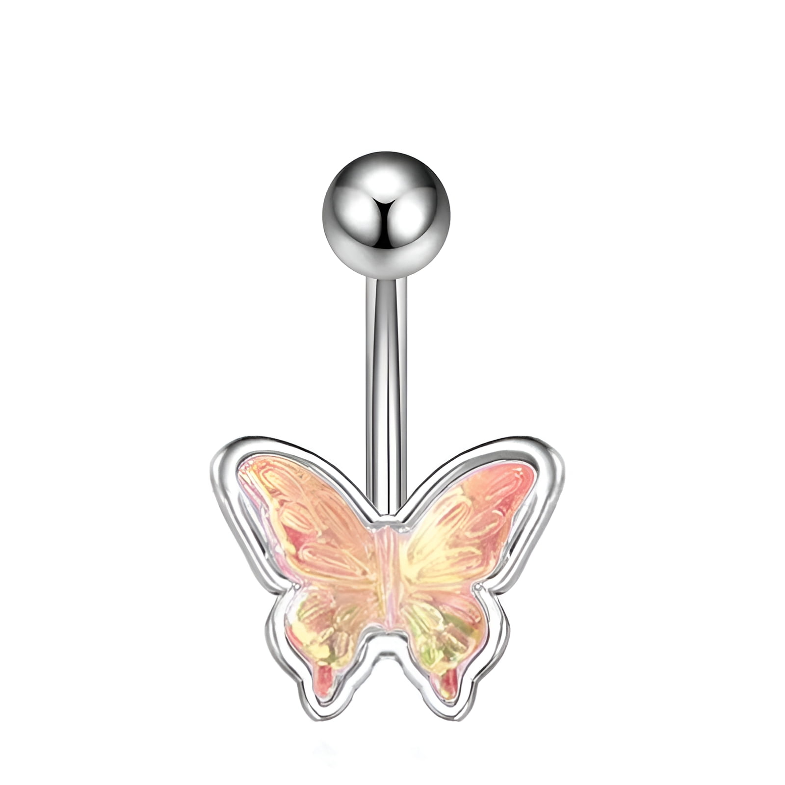 DESIGNICE Belly Button Ring,Stainless Steel Floating Belly Button Rings ...