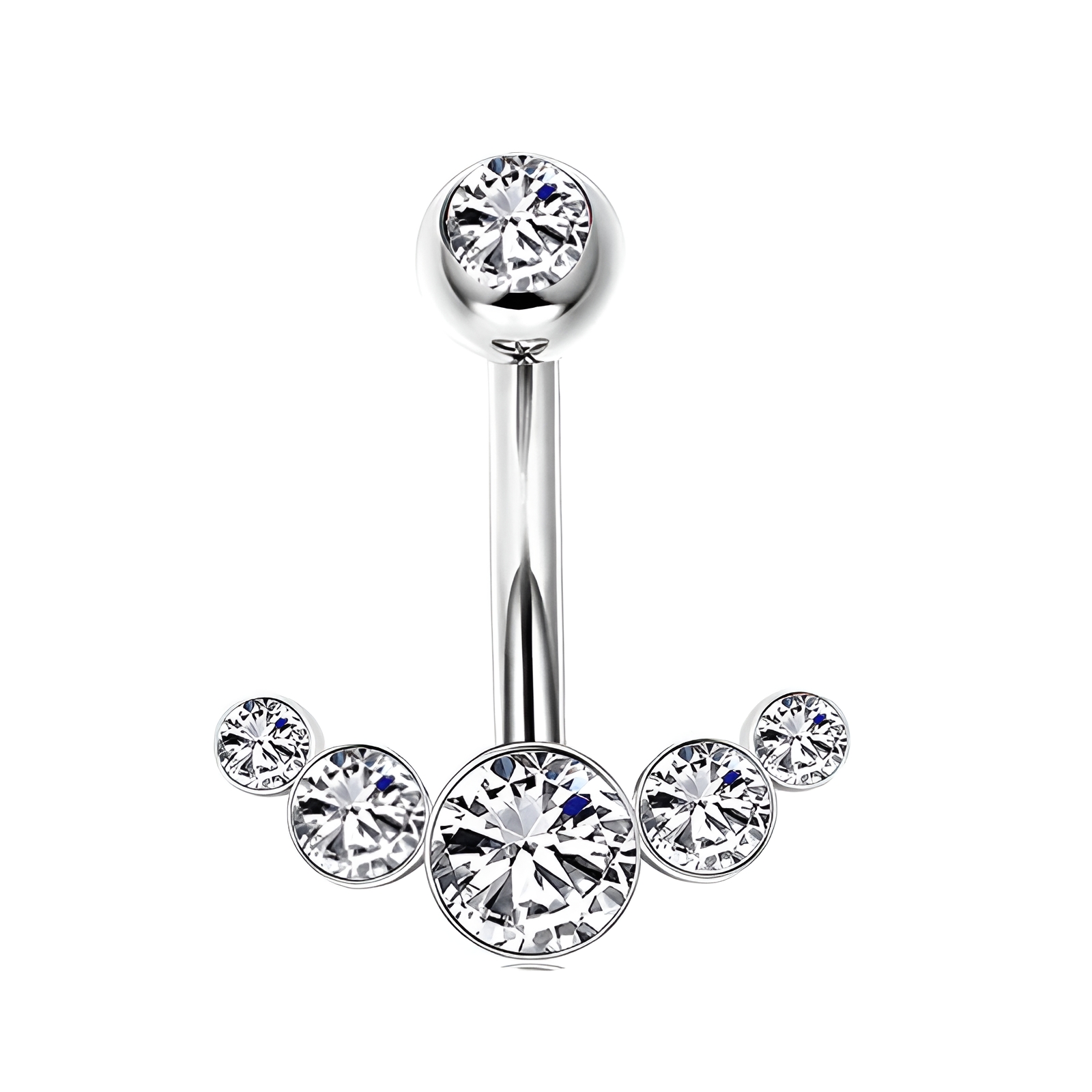 DESIGNICE Belly Button Ring,Stainless Steel Floating Belly Button Rings ...