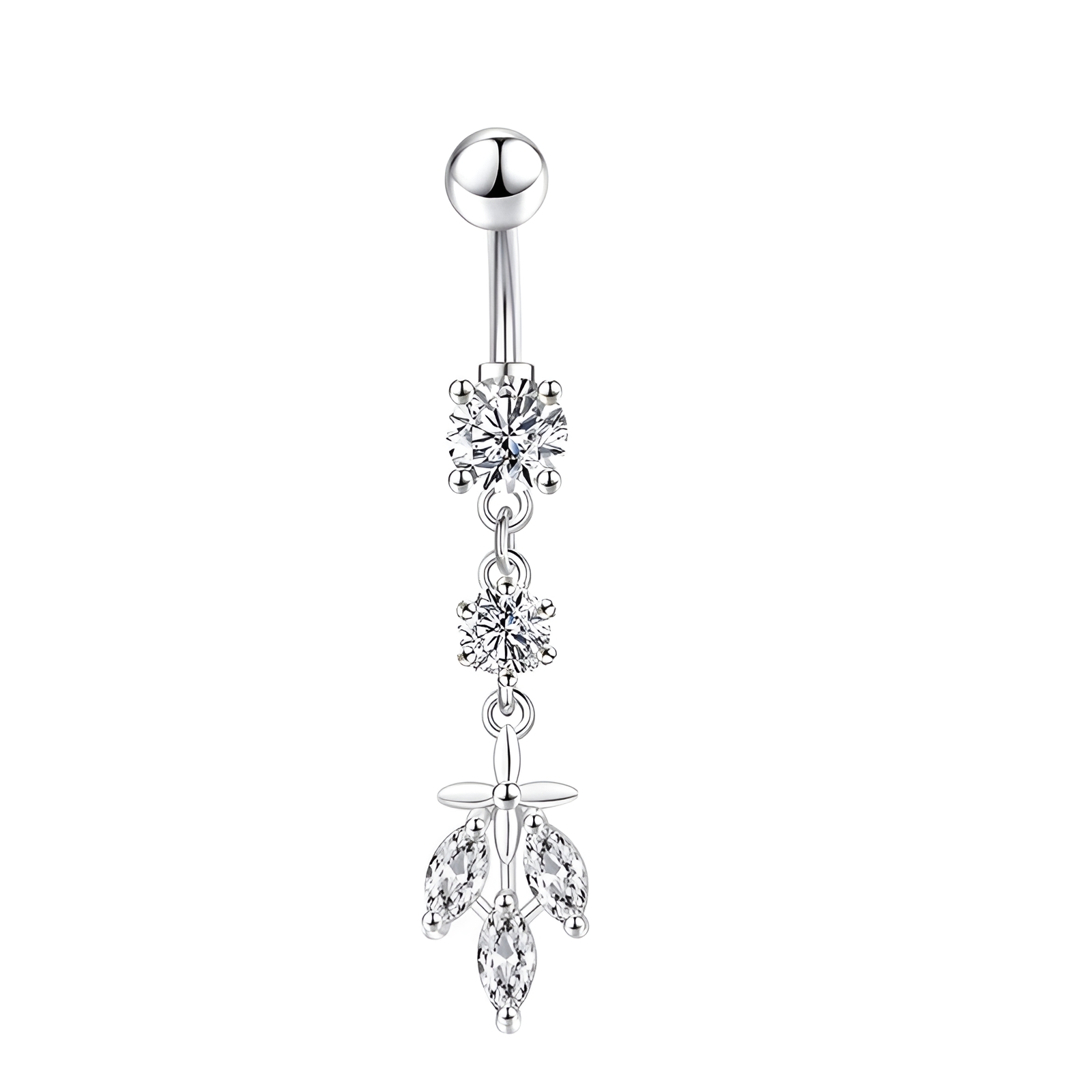 DESIGNICE Belly Button Ring,Stainless Steel Floating Belly Button Rings ...