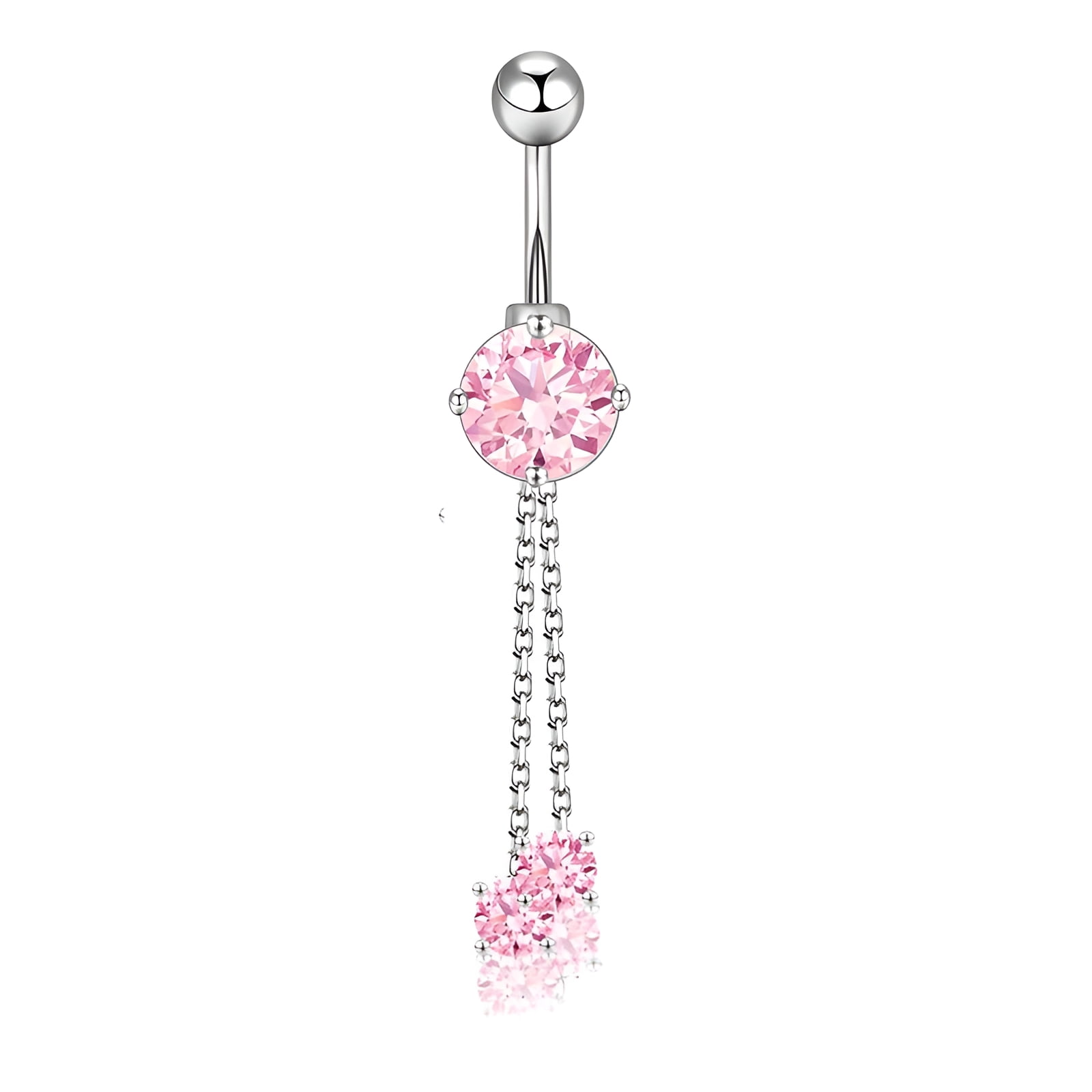 DESIGNICE Belly Button Ring,Stainless Steel Floating Navel Piercing ...