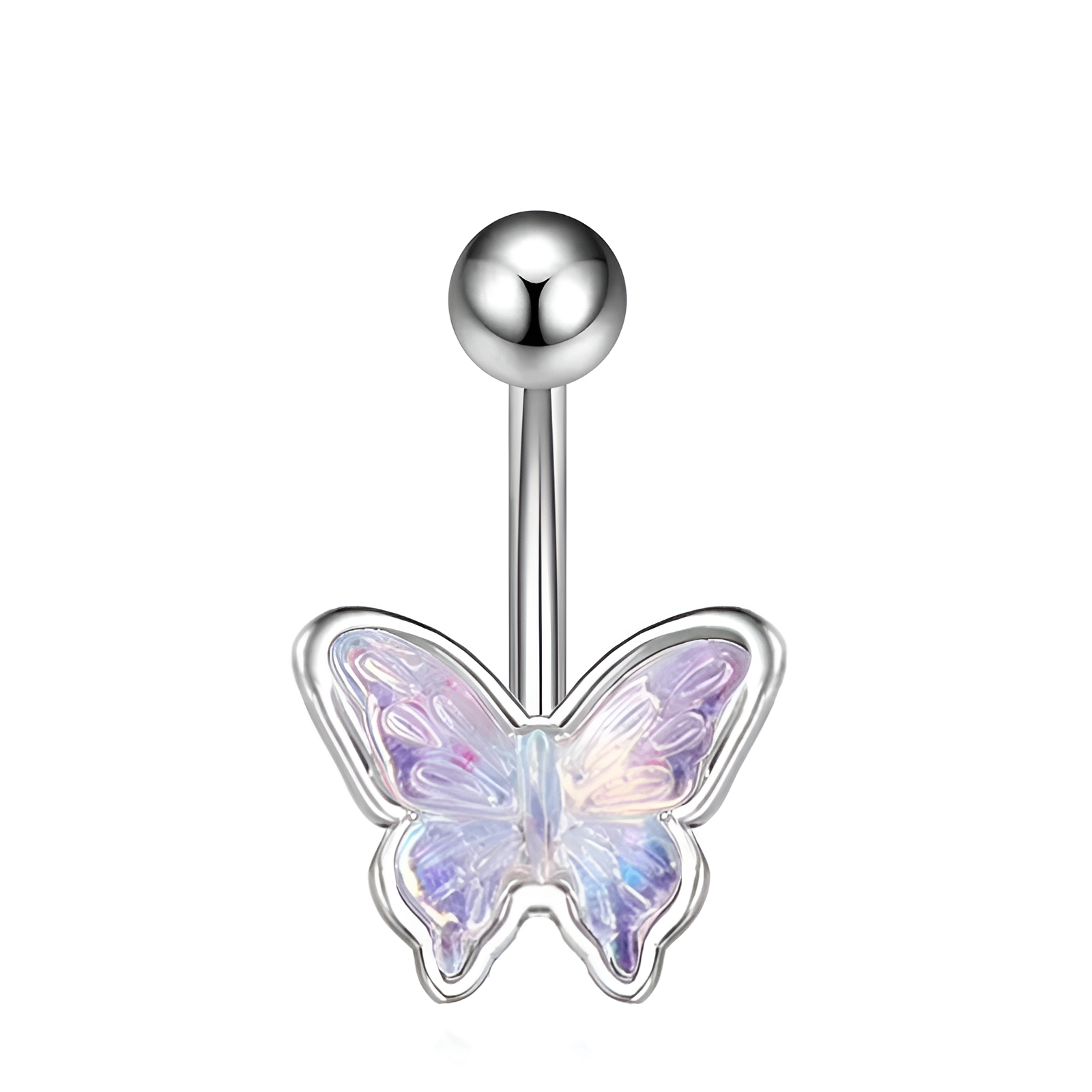 DESIGNICE Belly Button Ring,Stainless Steel Floating Navel Piercing ...