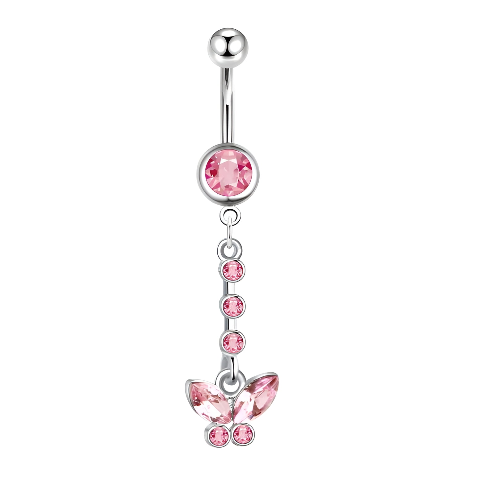 DESIGNICE Belly Button Ring,Stainless Steel Titanium Belly Button Rings ...