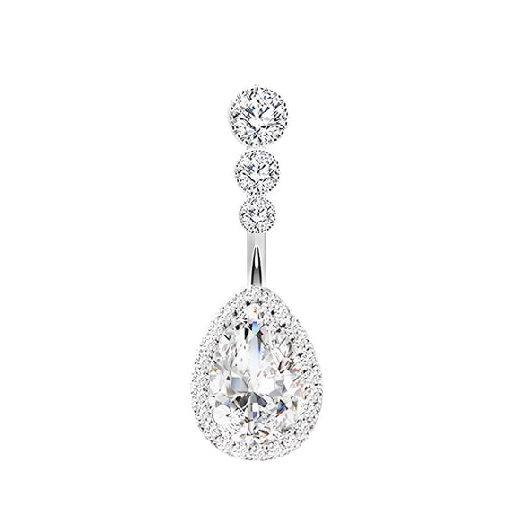 DESIGNICE Belly Button Ring,Ultimate Sparkling Charm Belly Button ...