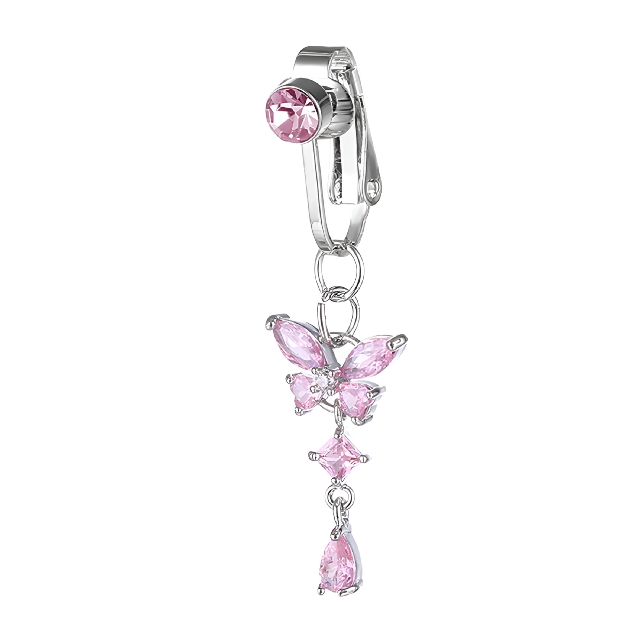 DESIGNICE Belly Button Rings Clip on Non-Piercing Fake Septum Nose ...
