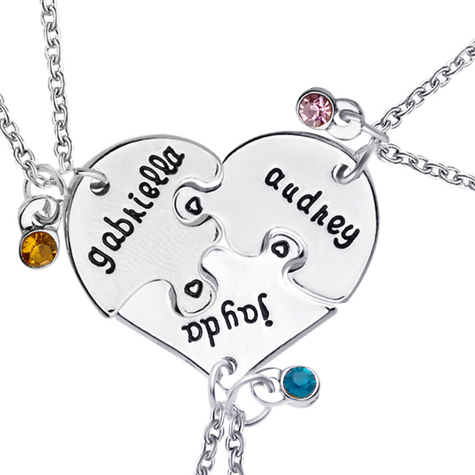 DESIGNICE Best Friend Necklace,Sparkling Heart-Shaped Best Friend ...