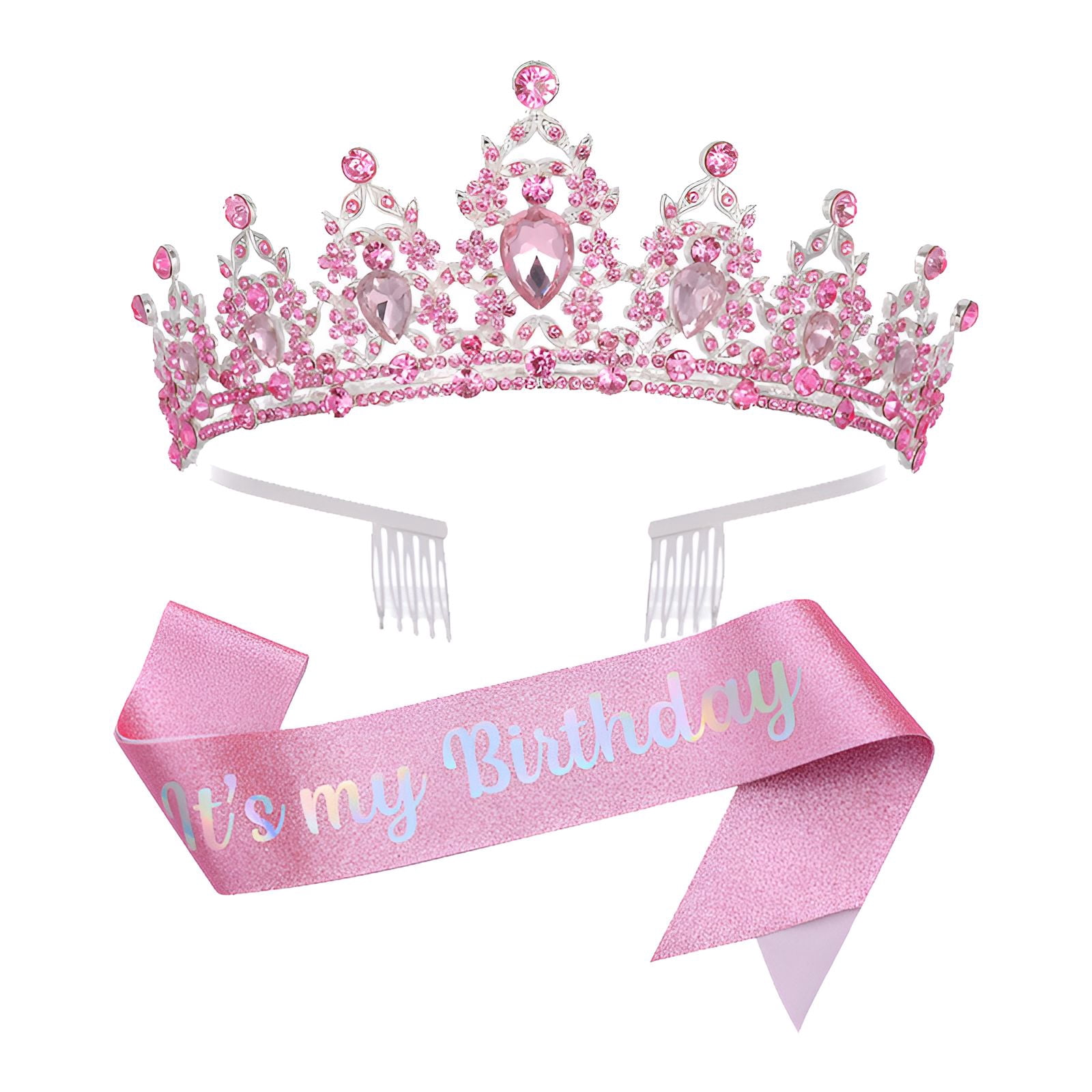 DESIGNICE Birthday Crown for Girls,Deeply Structured 3D Design Princess ...