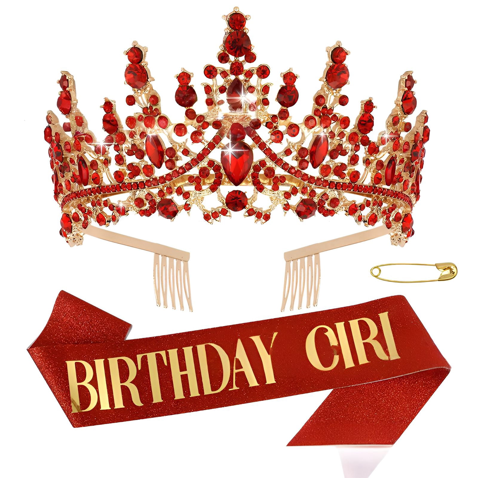 DESIGNICE Birthday Crown for Girls,Shiny Surface with Elegant ...