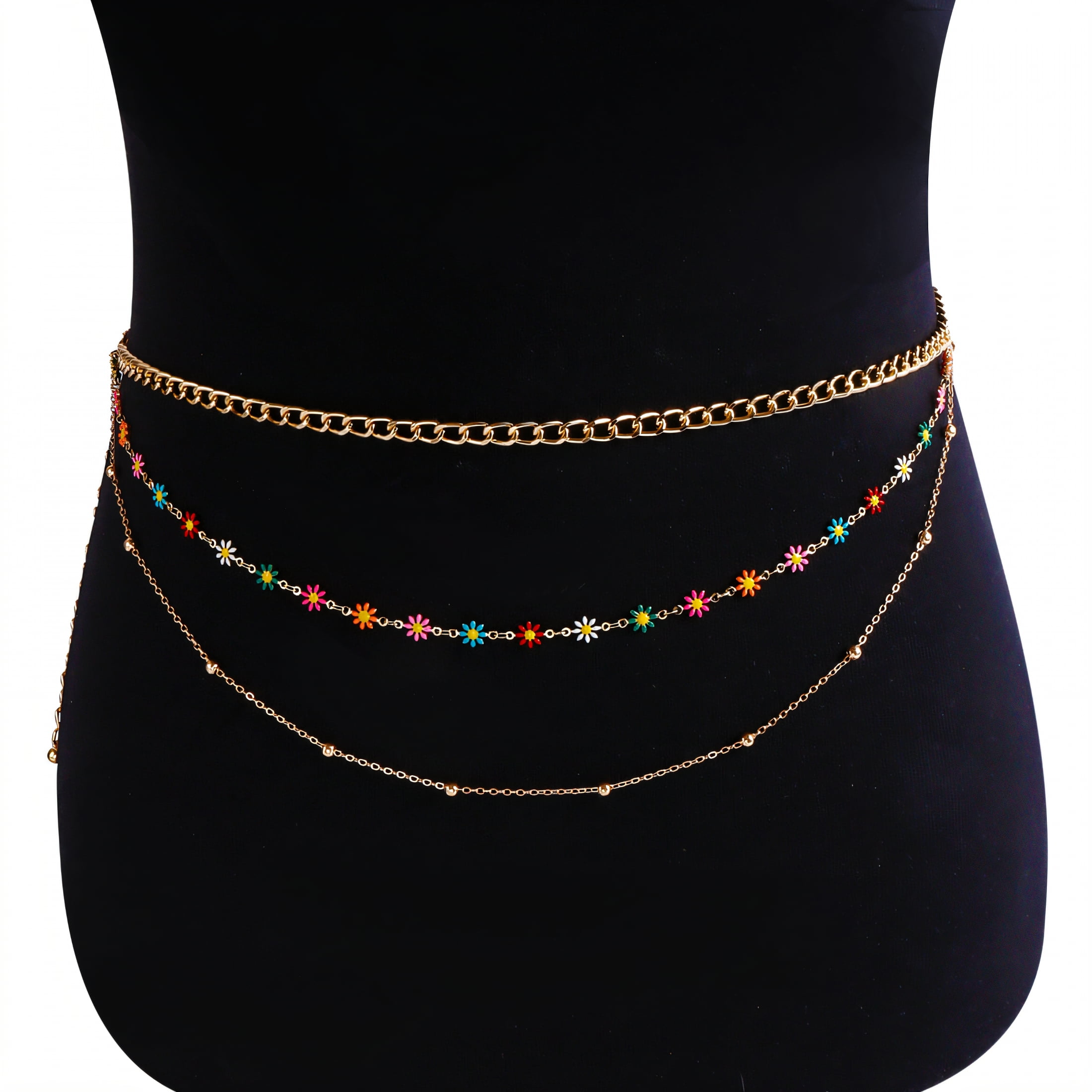 DESIGNICE Body Chain Jewelry for Women,Metal Body Chain,Waist Highlight ...